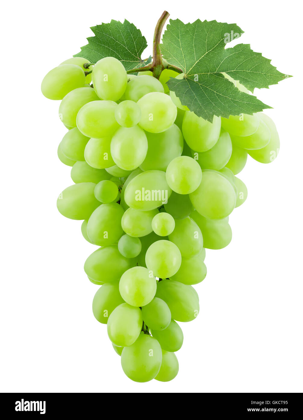 green grapes on the white background Stock Photo - Alamy