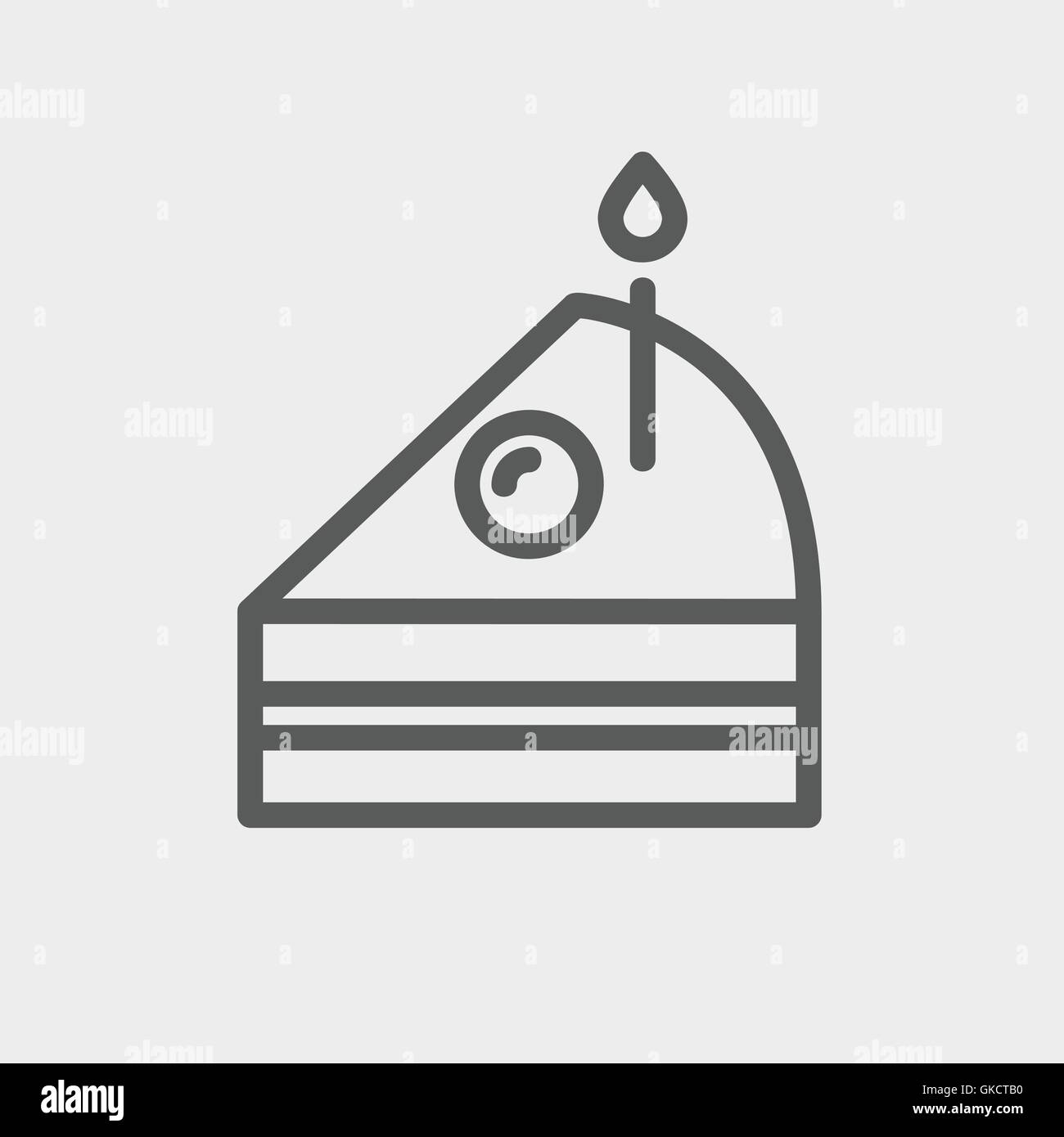 Pink cake slice Stock Vector Images - Alamy