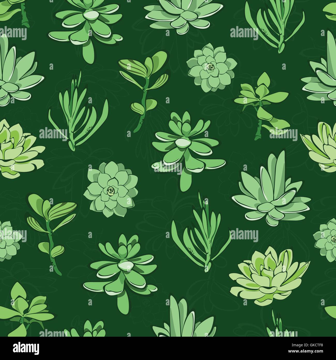 Seamless repeating pattern succulent plant hi-res stock photography and ...