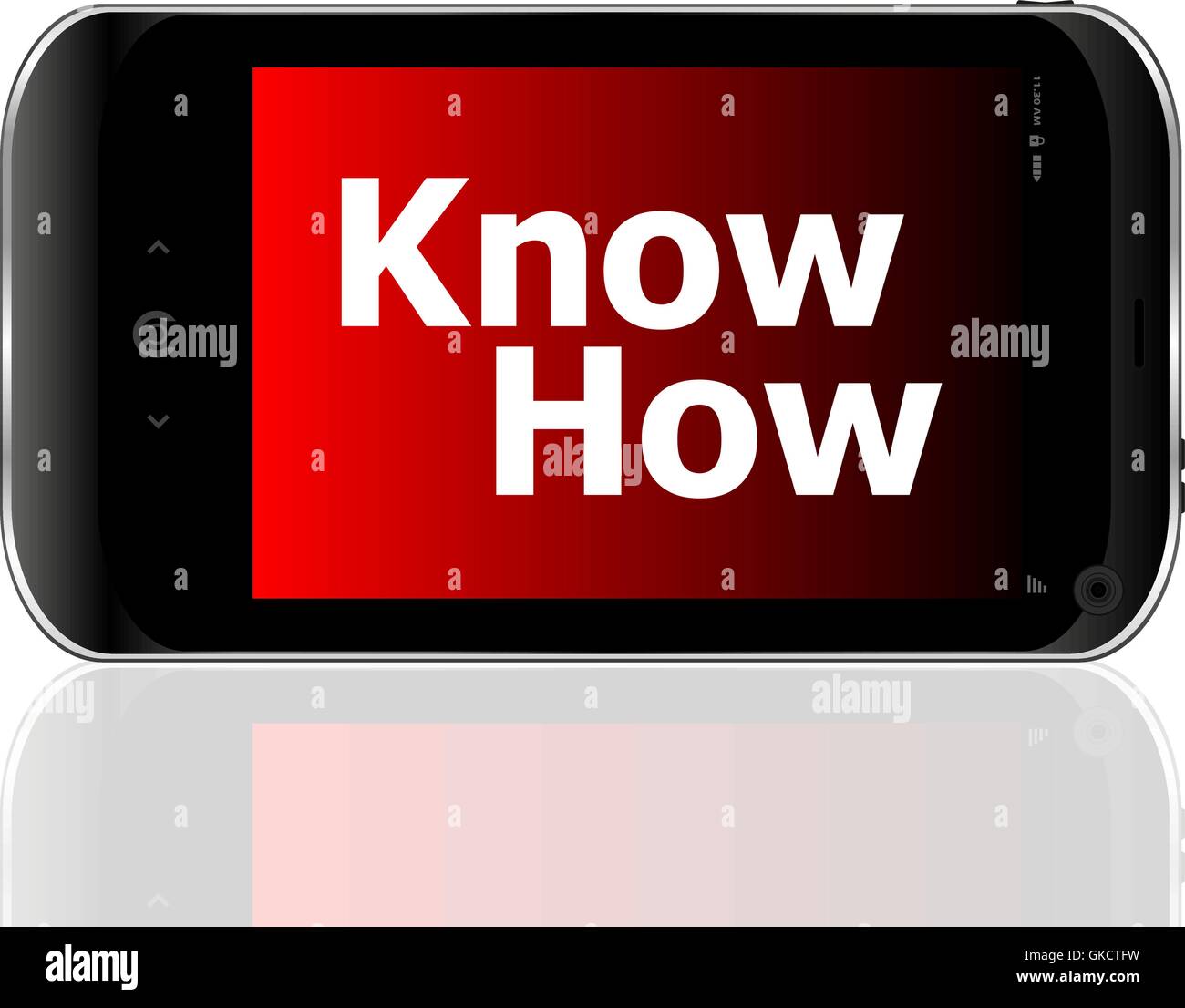 smart phone with know how word vector Stock Vector Image & Art - Alamy