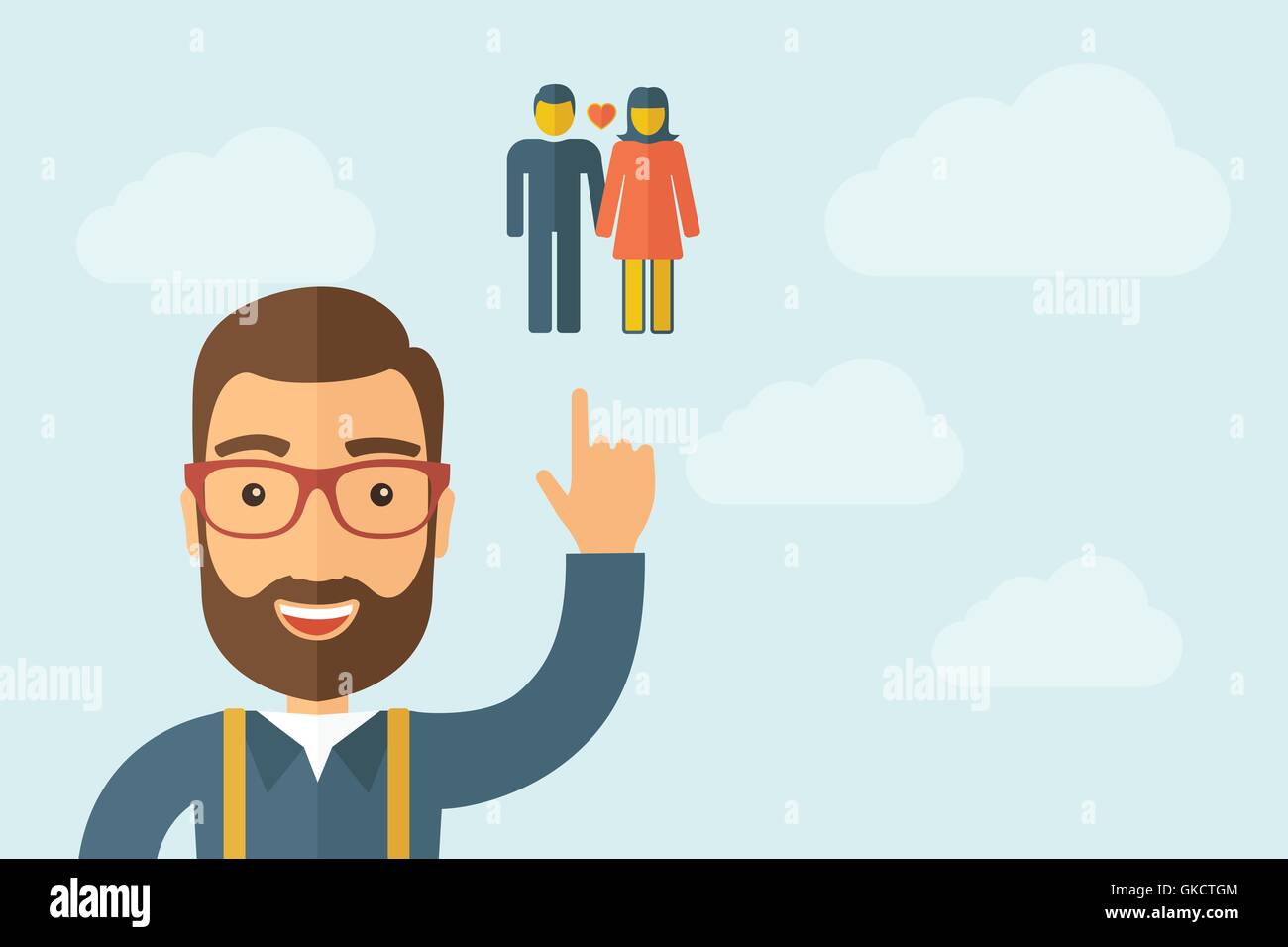 Man pointing the couple icon Stock Vector Image & Art - Alamy