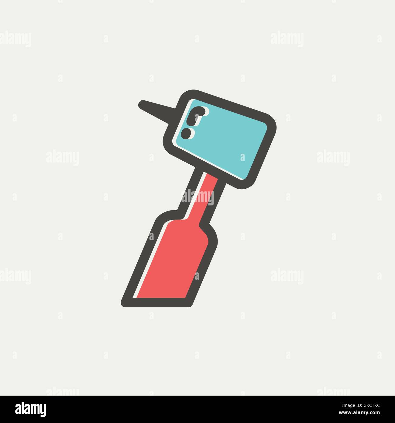 Dental drill thin line Stock Vector Images - Alamy