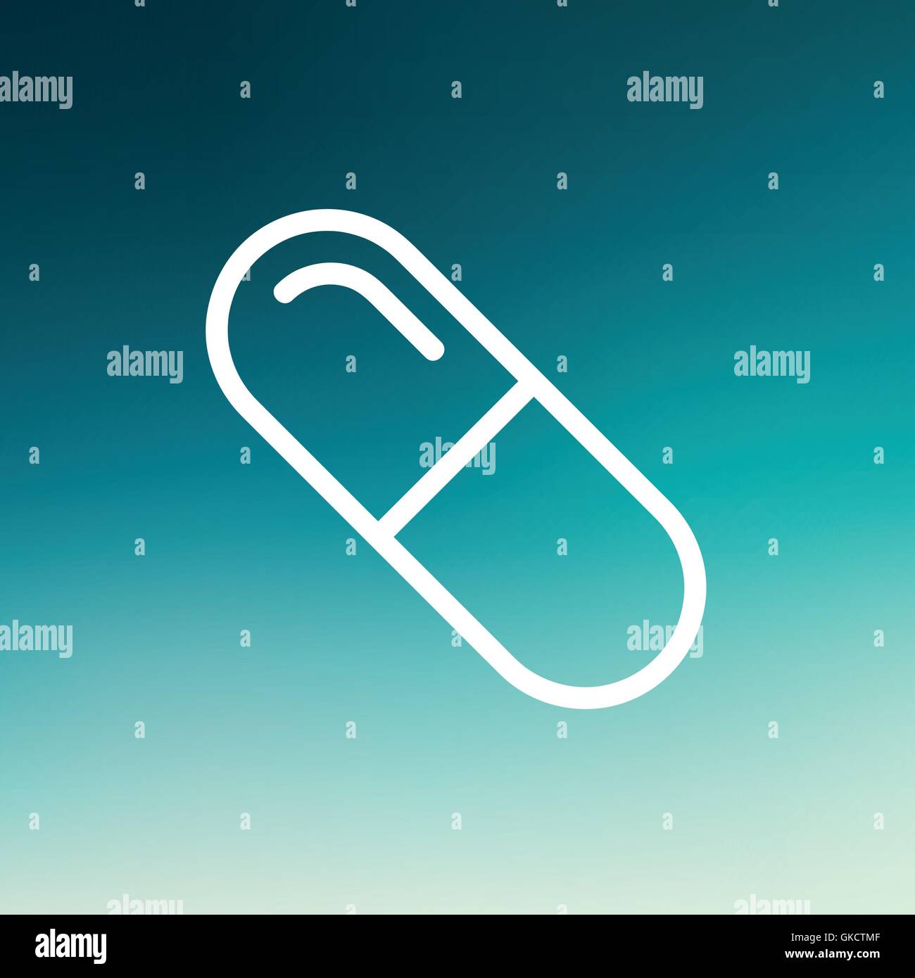 Capsule pill thin line icon Stock Vector Image & Art - Alamy
