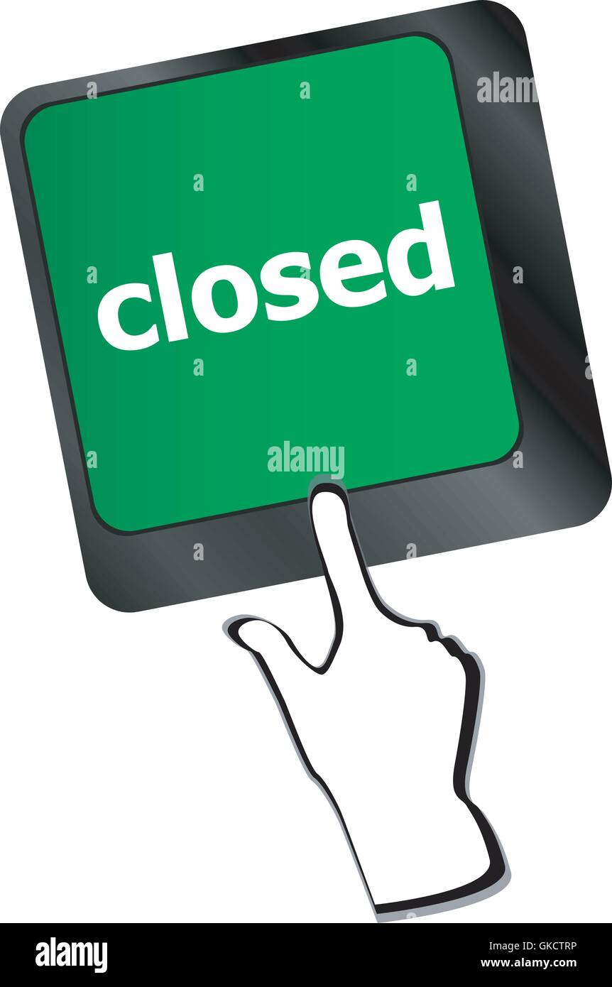 closed button on computer keyboard pc key vector Stock Vector Image ...