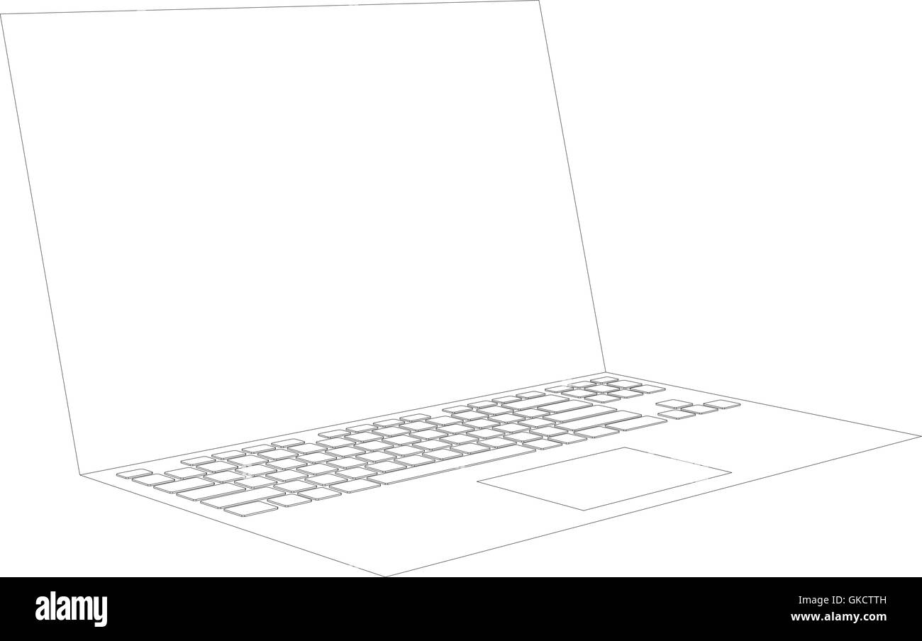 Laptop side Stock Vector Images - Alamy