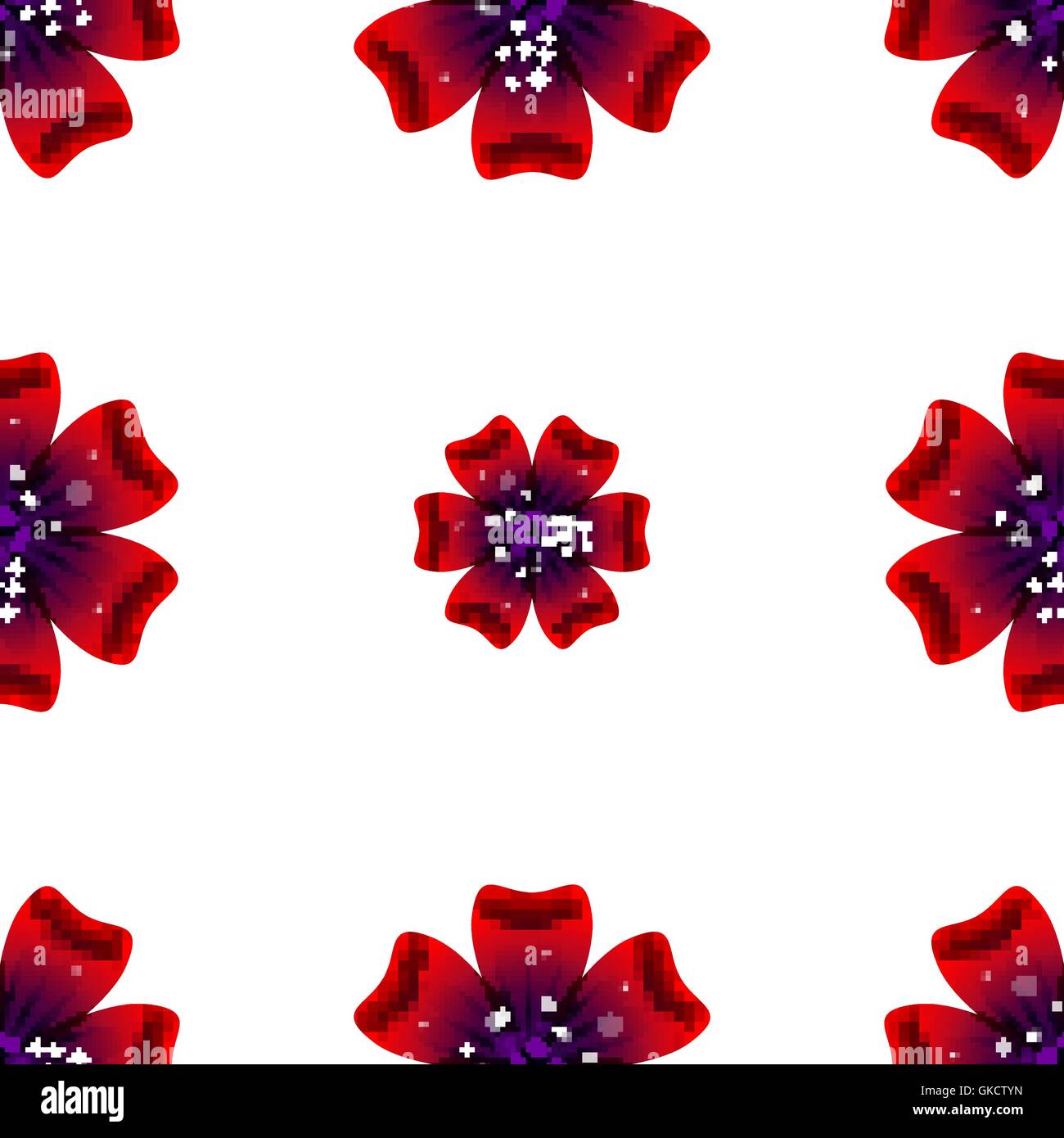 Beautiful rad flower. Seamless floral pattern. Vector Stock Vector ...