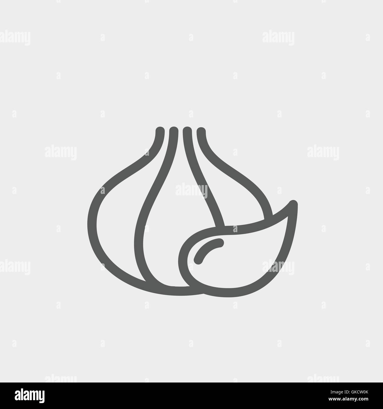 Garlic thin line icon Stock Vector Image & Art - Alamy