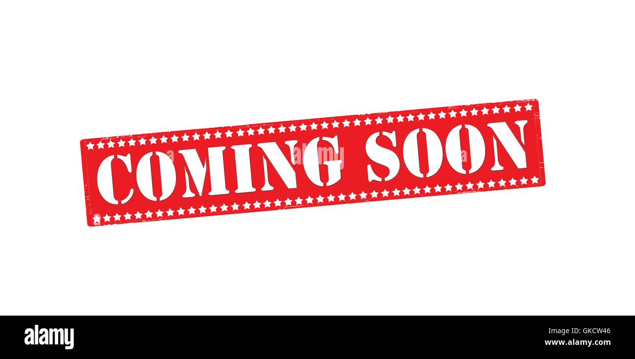 Coming soon red rubber hi-res stock photography and images - Alamy