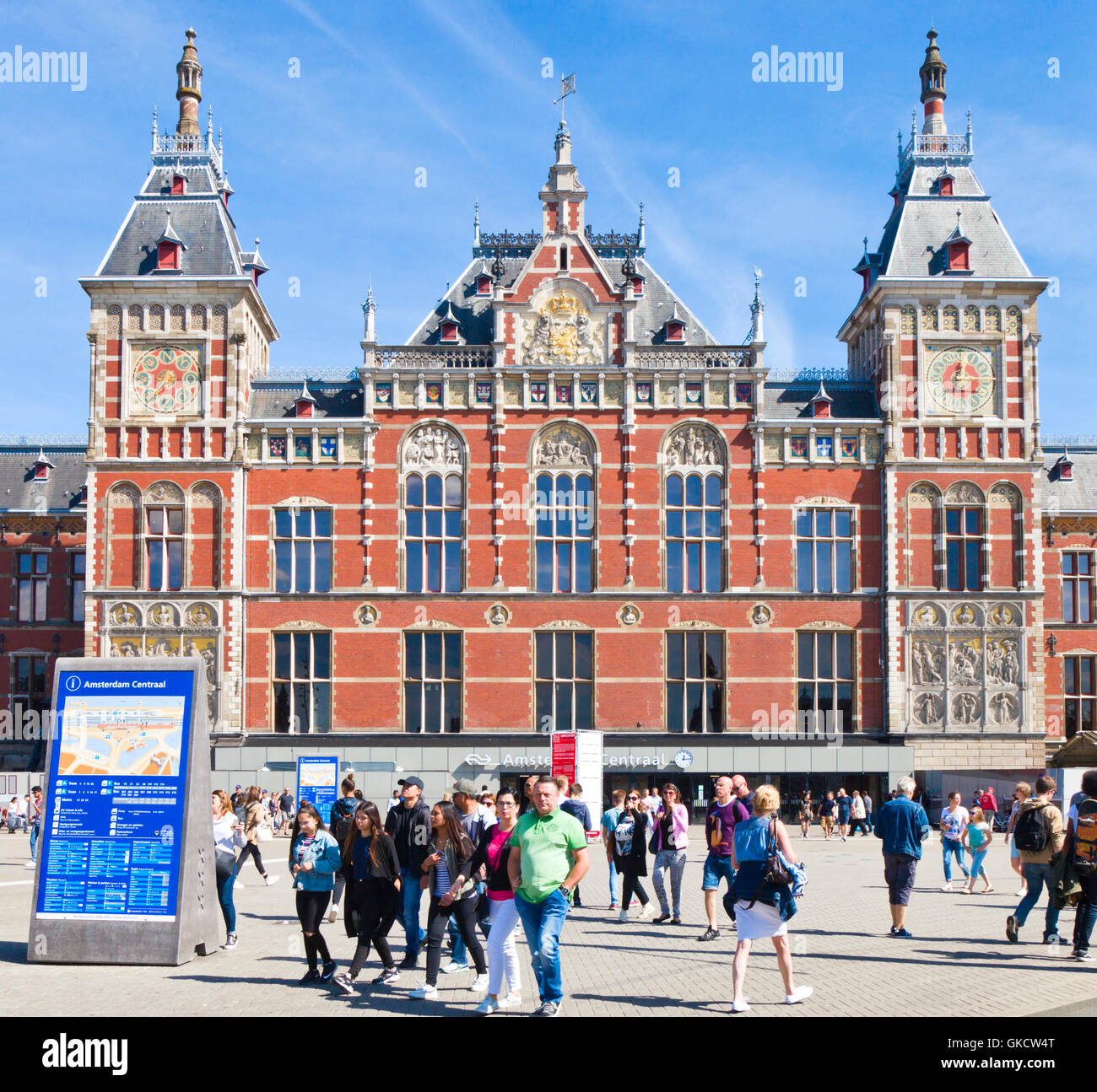 Amsterdam Centraal Station in Amsterdam Holland The Netherlands ...