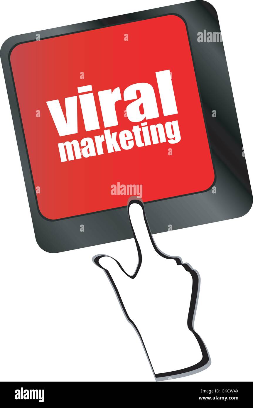viral marketing word on computer keyboard key vector Stock Vector Image ...