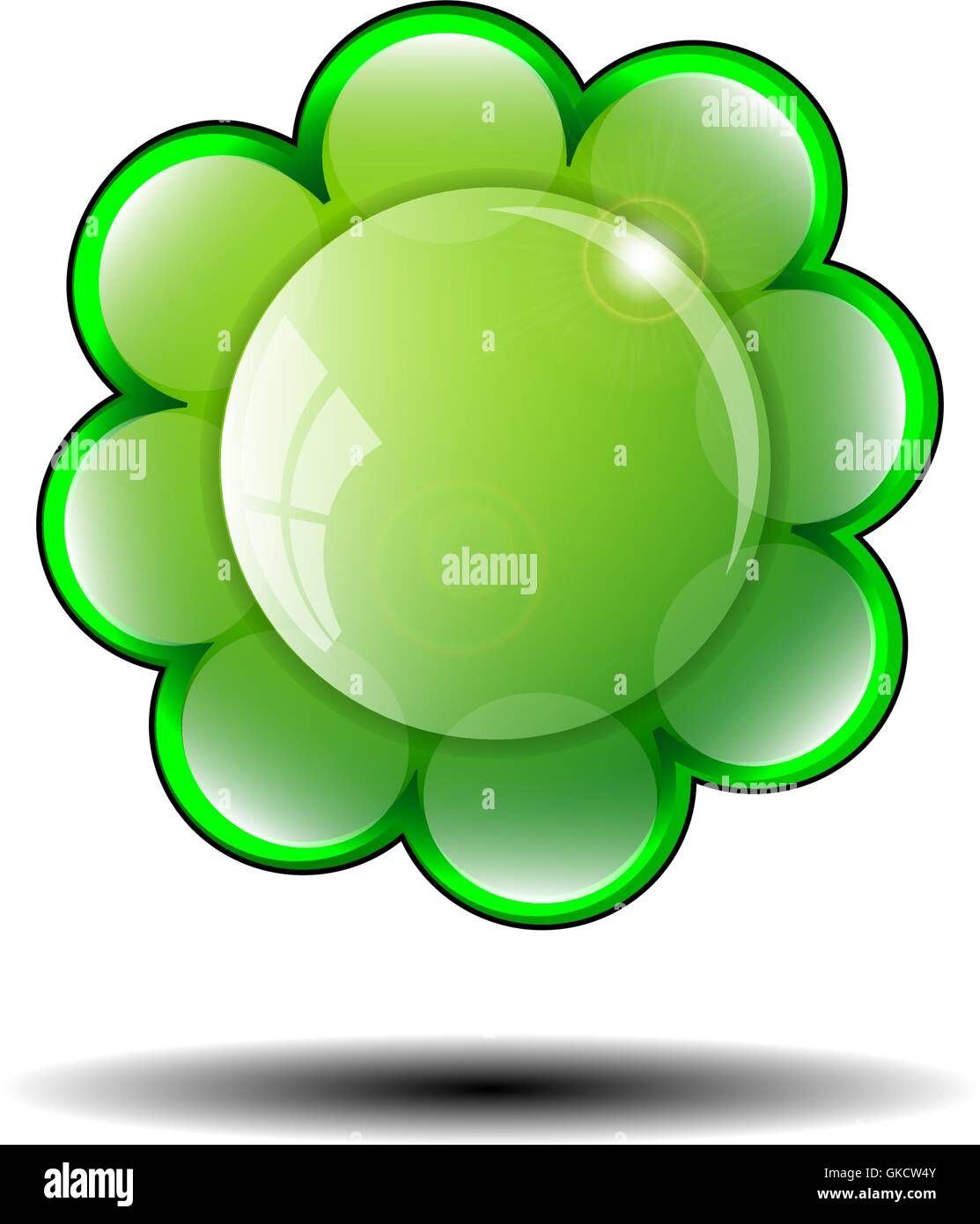 Green Flower Background. Vector illustration Stock Vector Image & Art ...