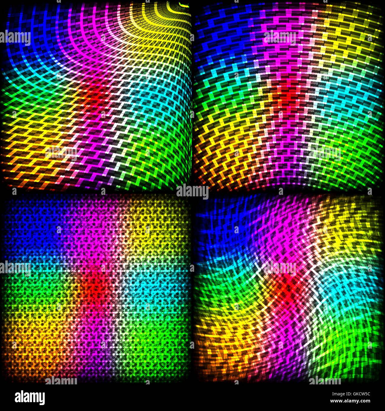 set Abstract spectrum dark background colored sparkles. with space for ...