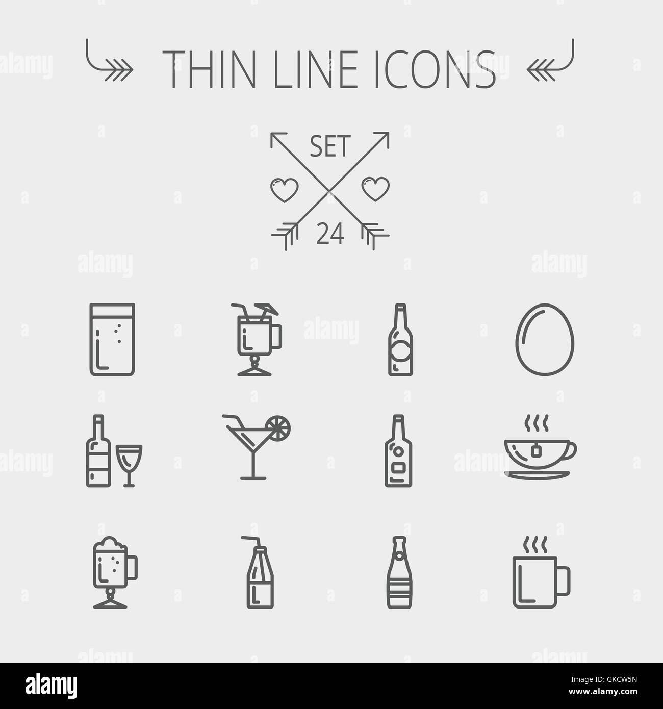 Lemonade icon outline vector Black and White Stock Photos & Images - Alamy