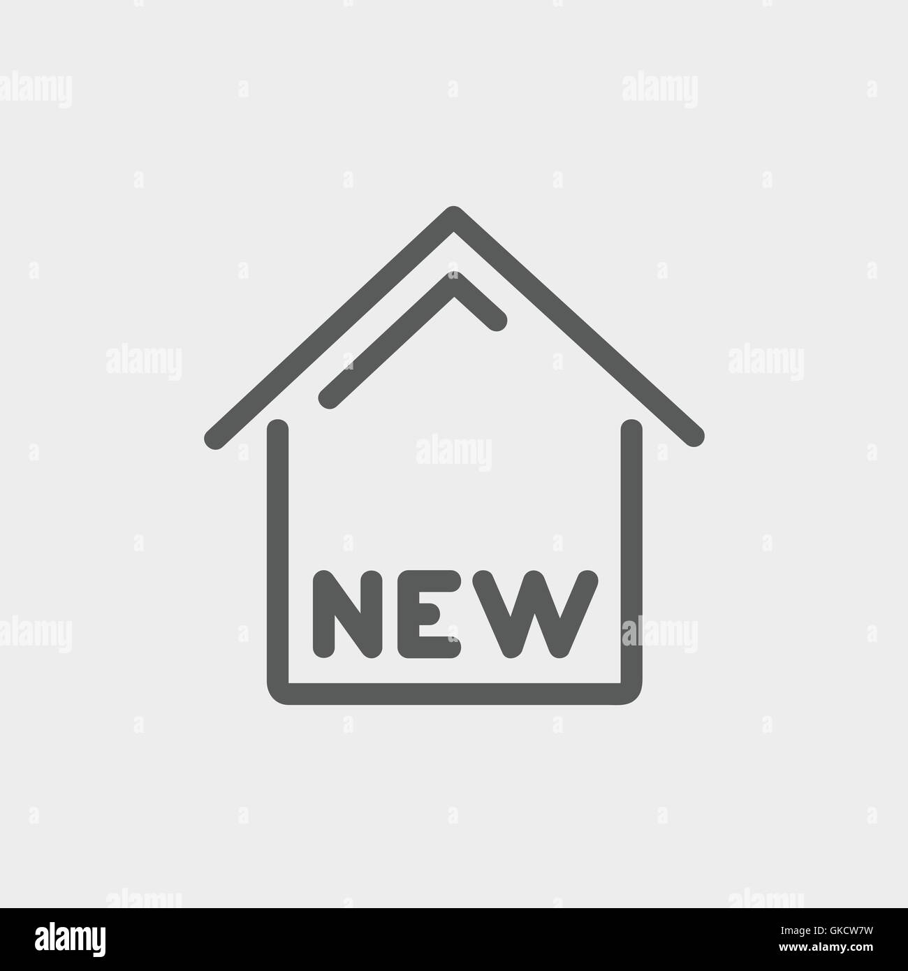 New house thin line icon Stock Vector Image & Art - Alamy