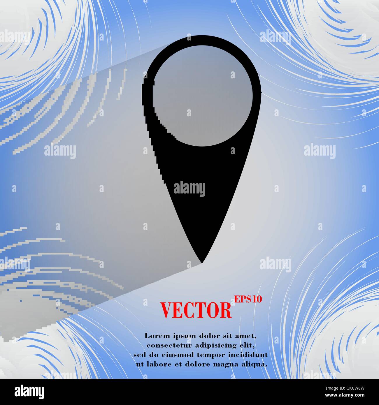 map pointers. Flat modern web button on a flat geometric abstract background Stock Vector Image ...