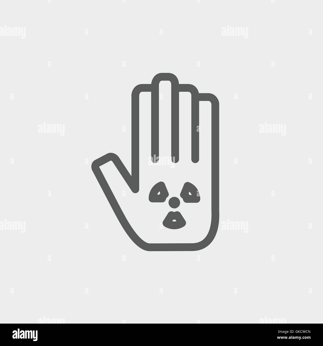 Hand and some object thin line icon Stock Vector Image & Art - Alamy