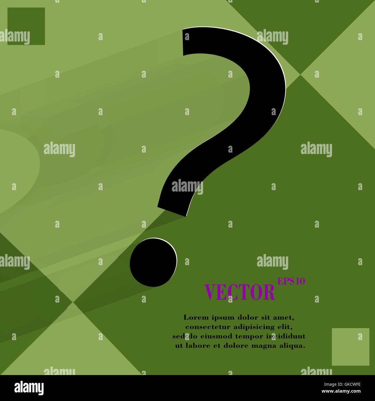 question mark. Flat modern web design on a flat geometric abstract ...