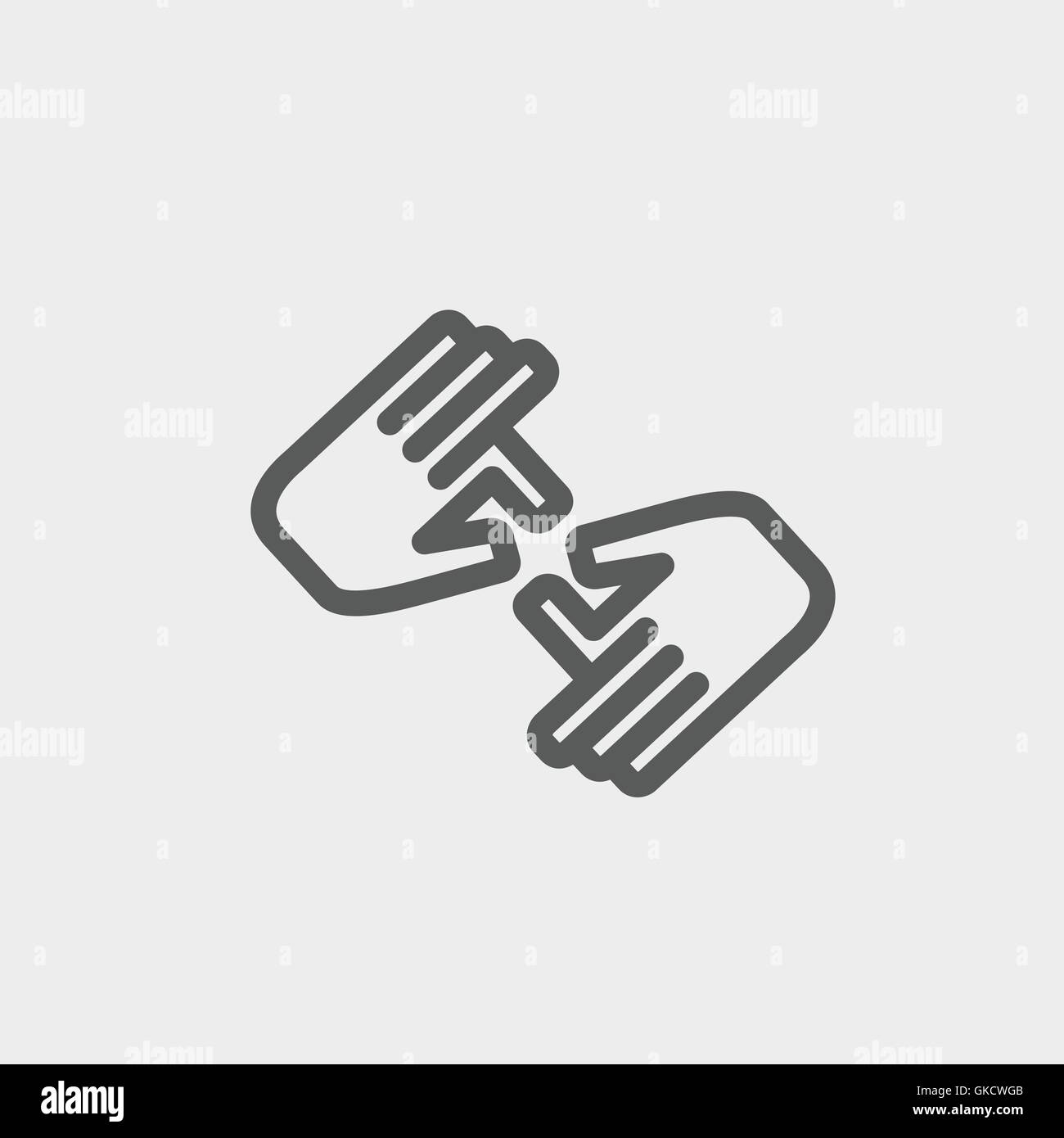 Two hands thin line icon Stock Vector Image & Art - Alamy