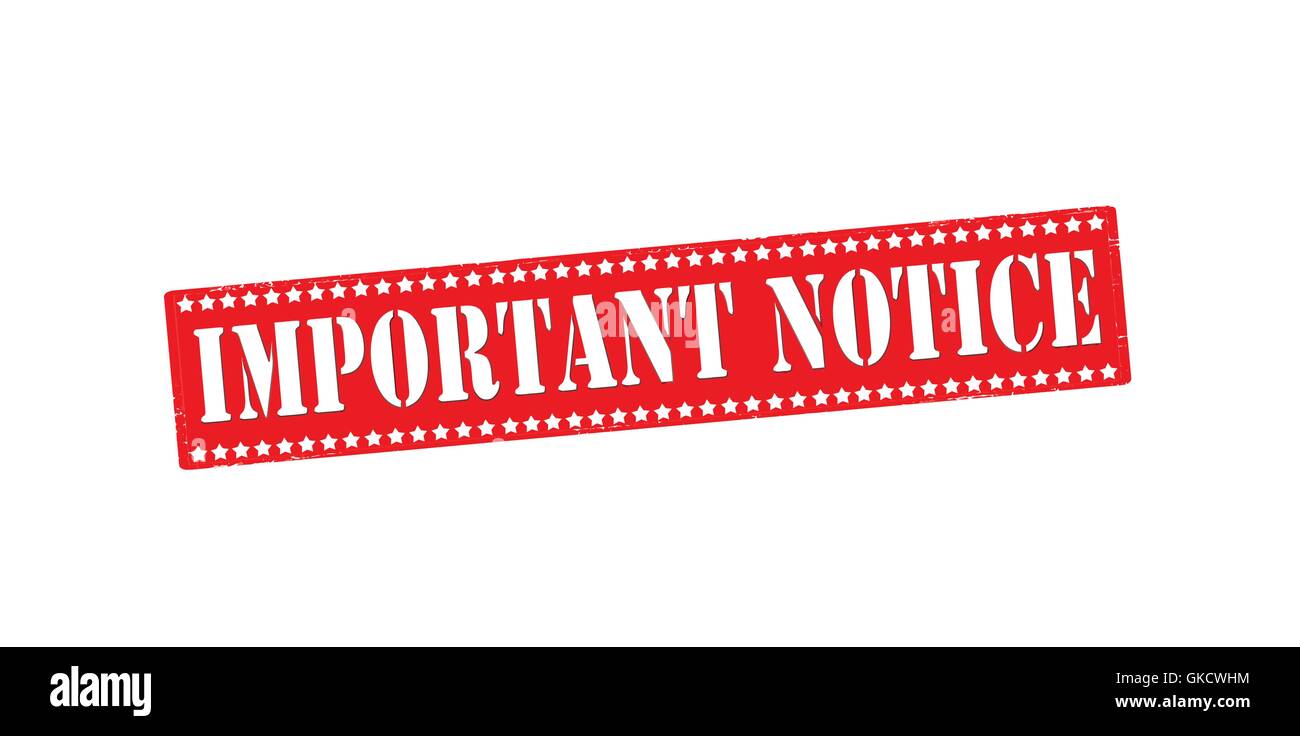 Important notice text Stock Vector Images - Alamy