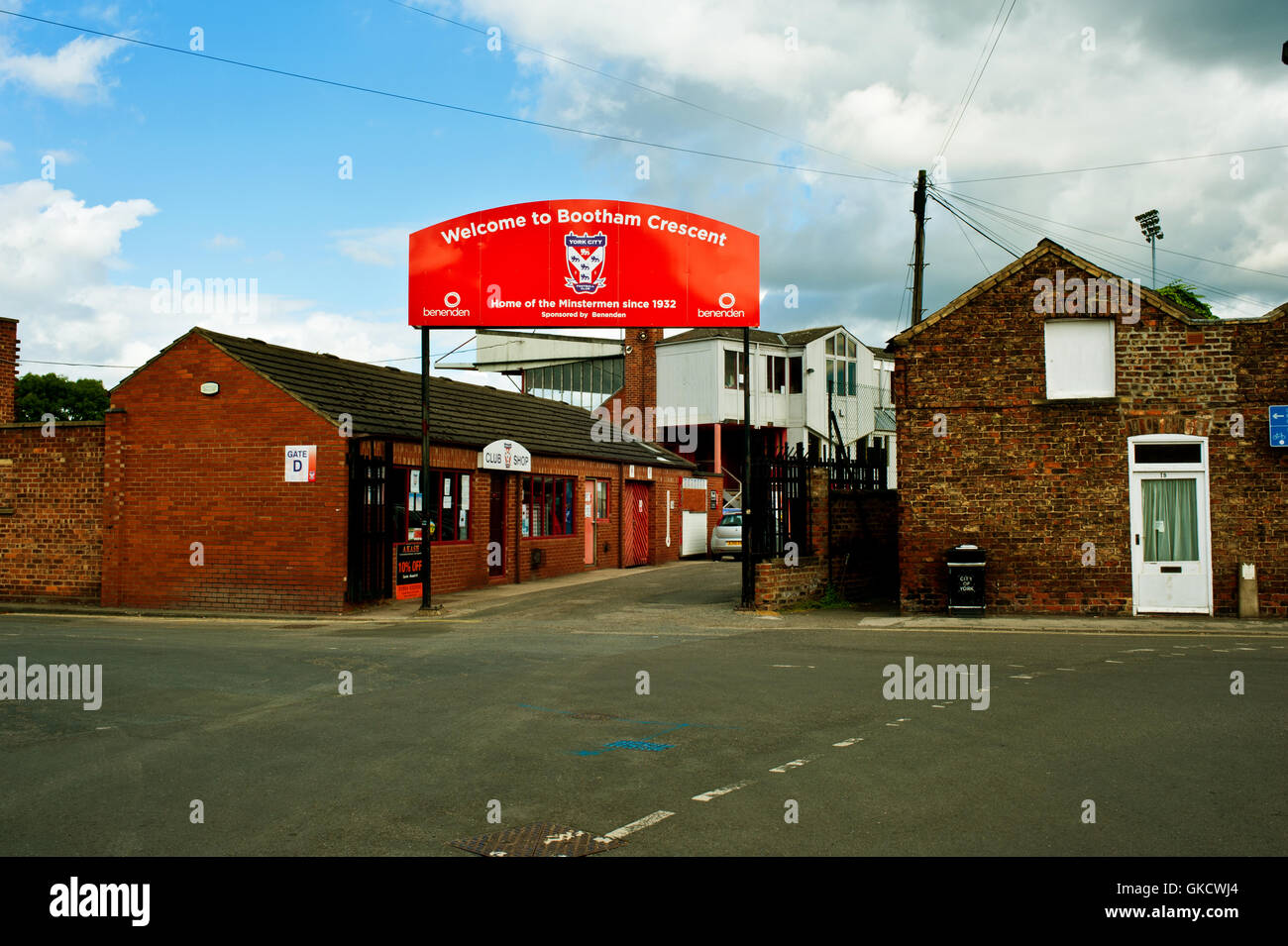 Bootham Bootham Crescent, York City football club, York Stock Photo - Alamy