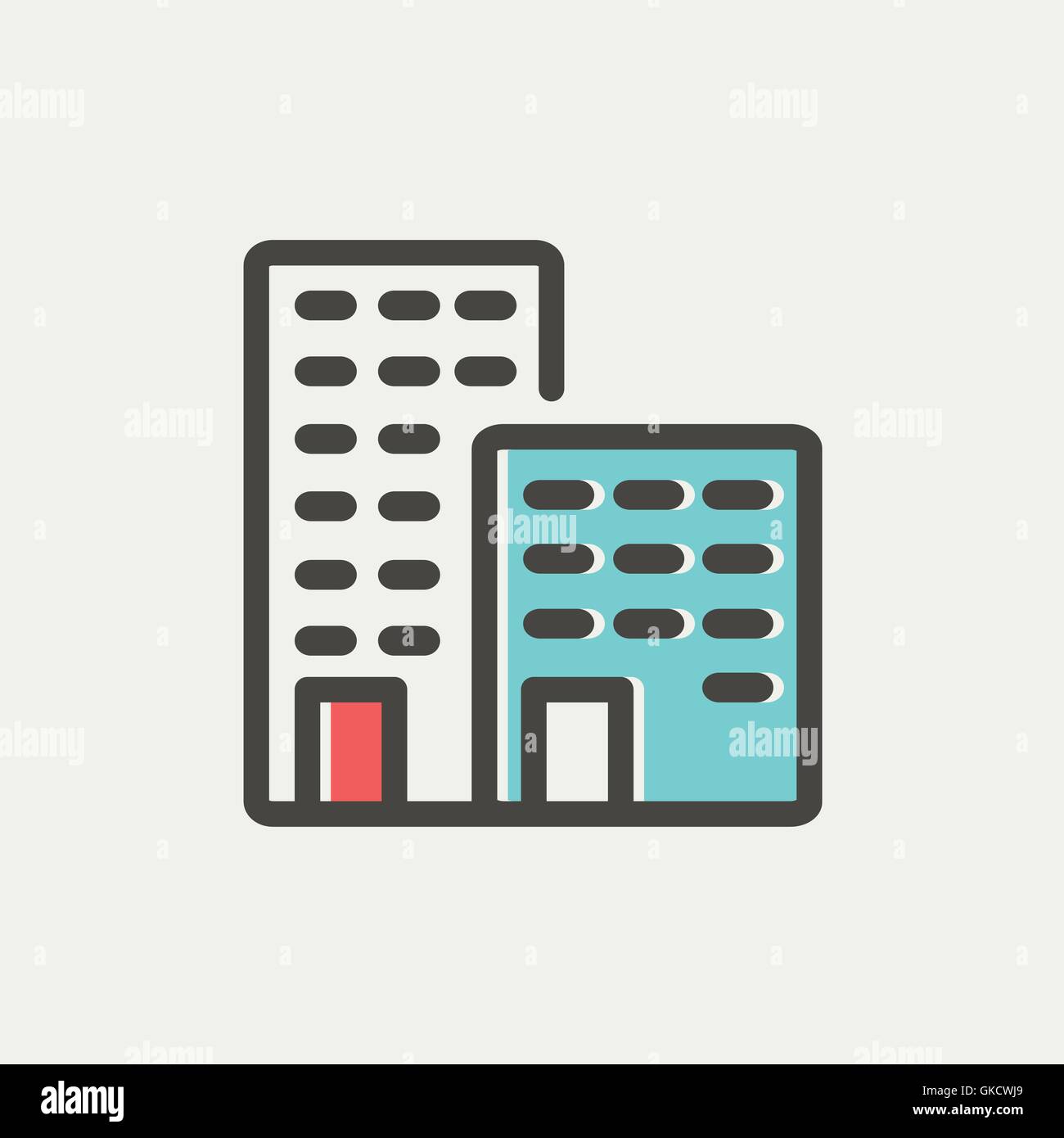 Small office building exterior Stock Vector Images - Alamy