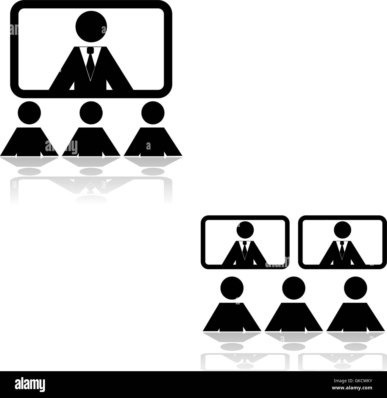Group teleconference Stock Vector Images - Alamy