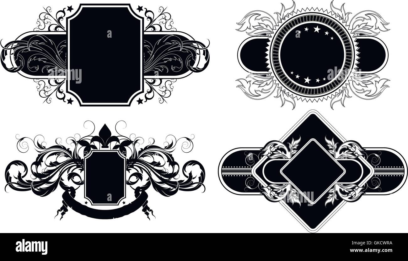 set of ornamental elements Stock Vector Image & Art - Alamy