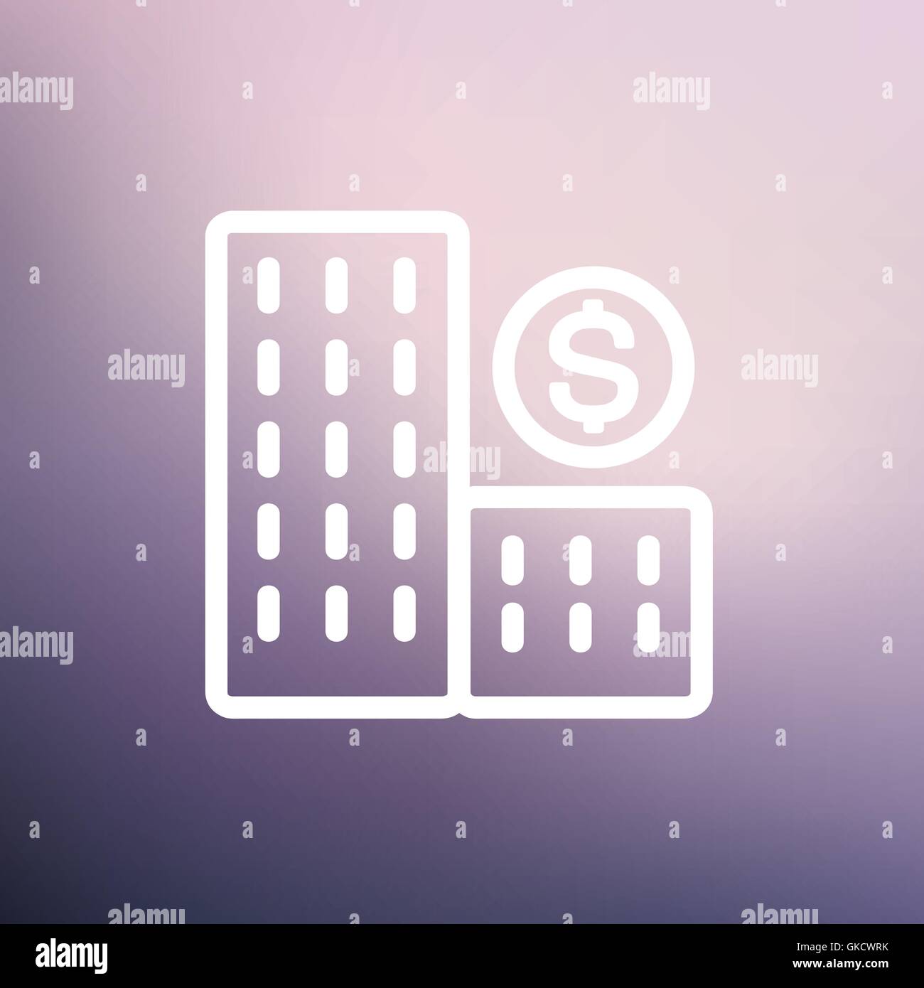 Money building thin line icon Stock Vector Image & Art - Alamy