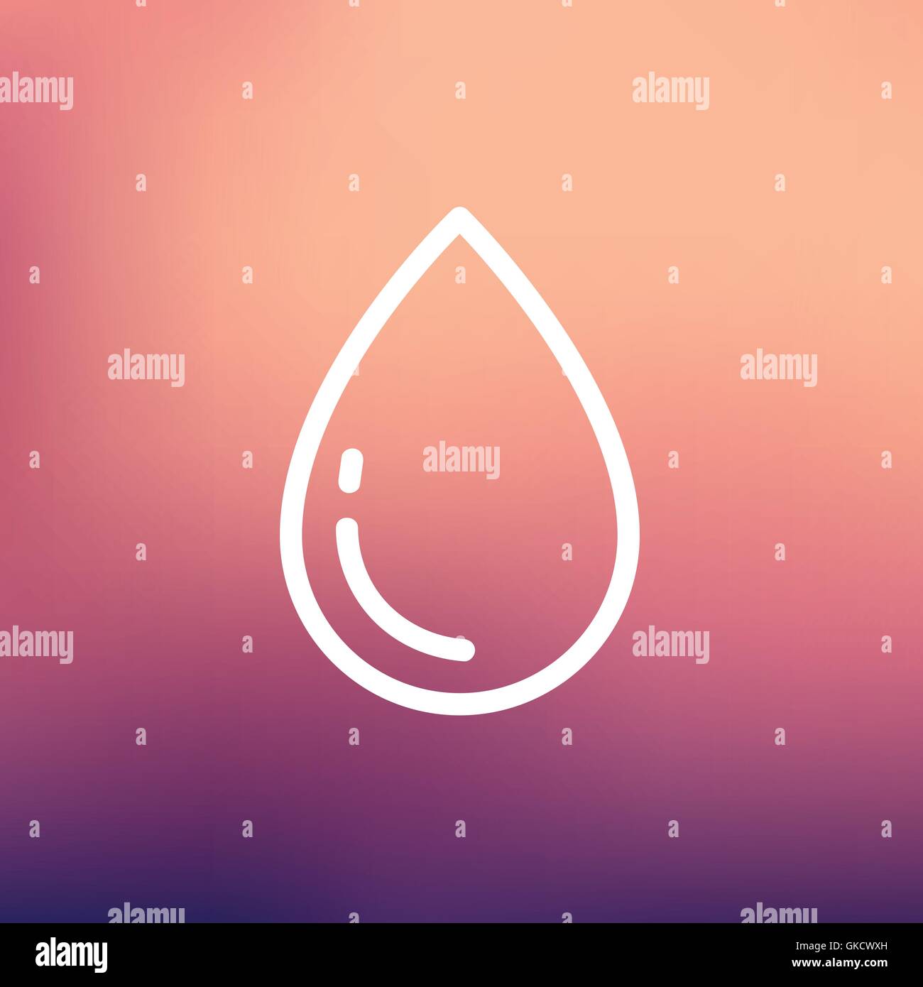Water Drop thin line icon Stock Vector Image & Art - Alamy