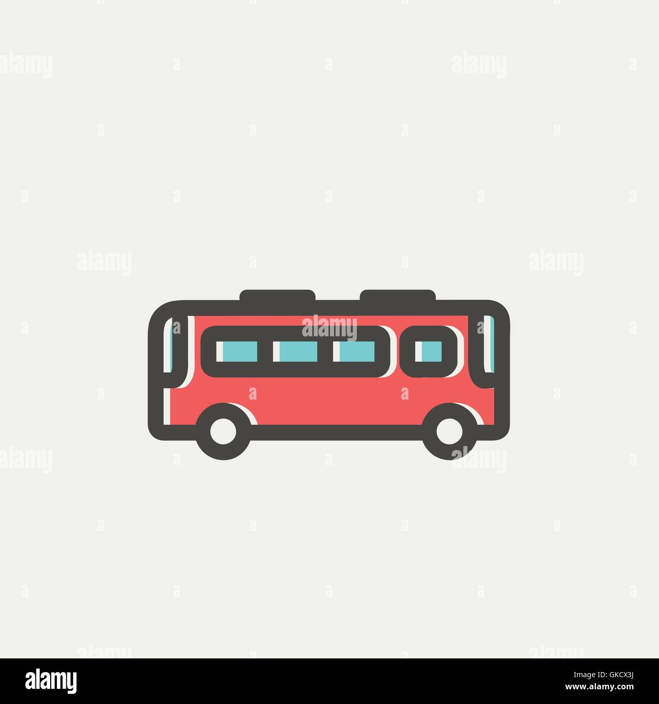 Bus thin line icon Stock Vector Image & Art - Alamy