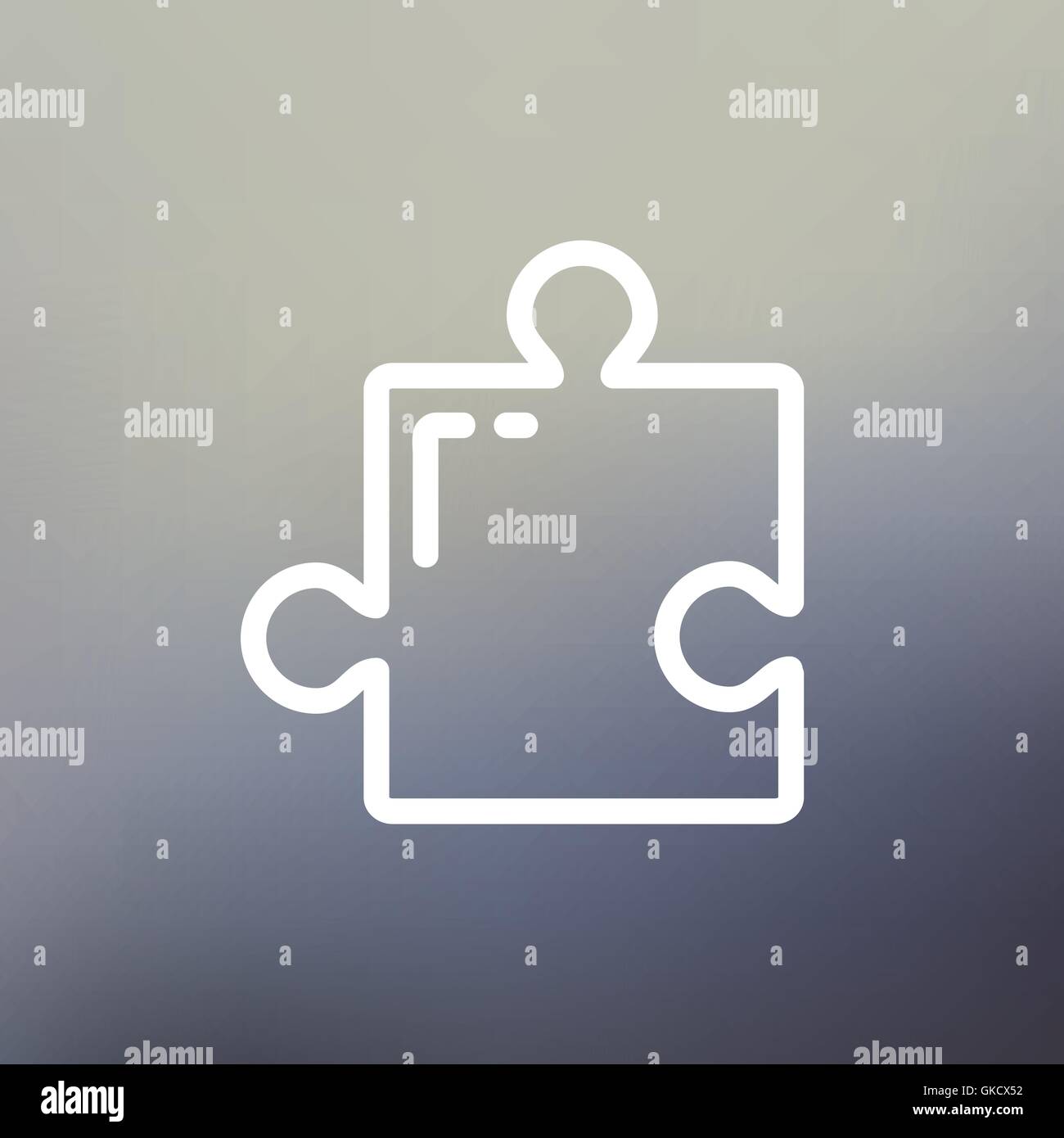 Puzzle piece one line hi-res stock photography and images - Alamy