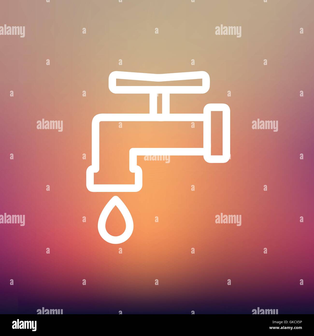 Tap water vector line Stock Vector Images - Alamy