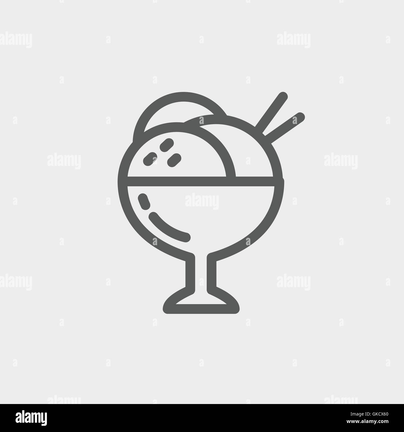 Ice cream fruit outline Stock Vector Images - Alamy