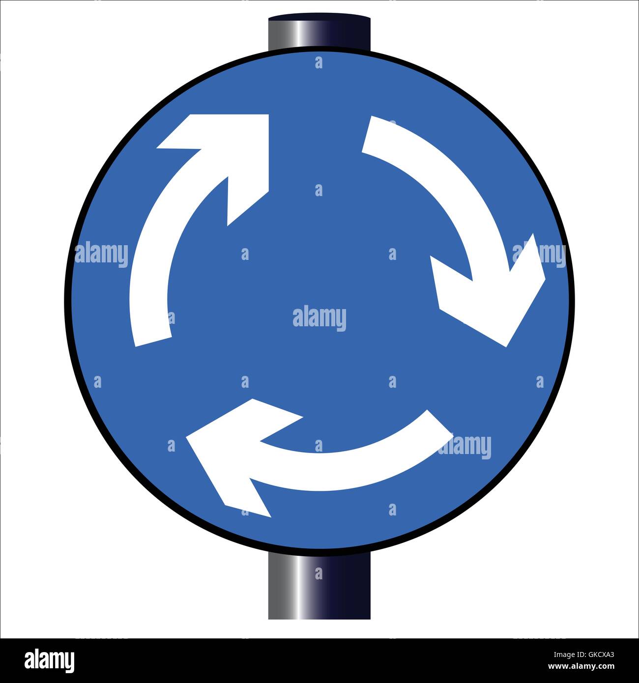 Roundabout Traffic Sign Stock Vector Image & Art - Alamy