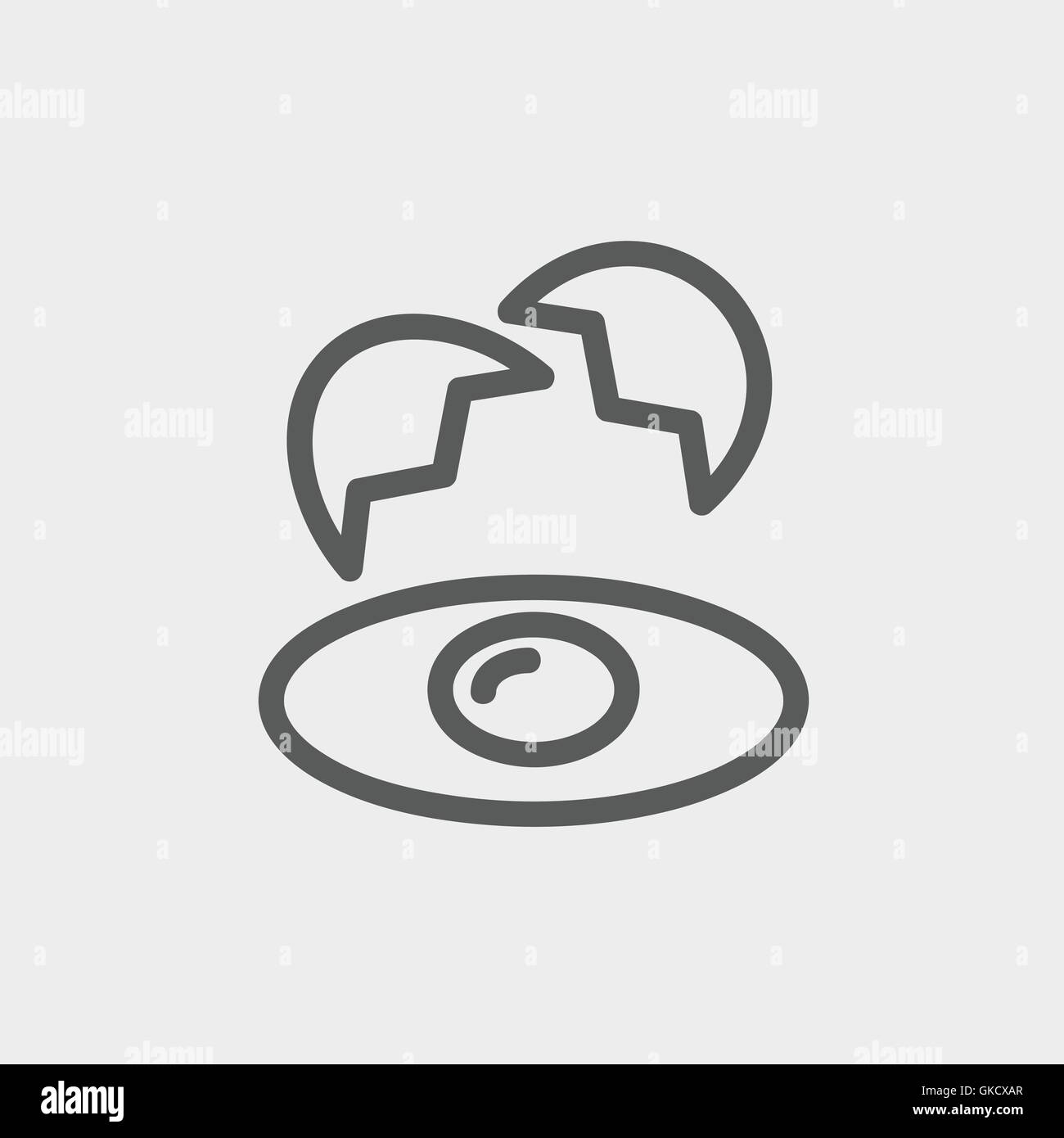 Single broken egg yolk Stock Vector Images - Alamy