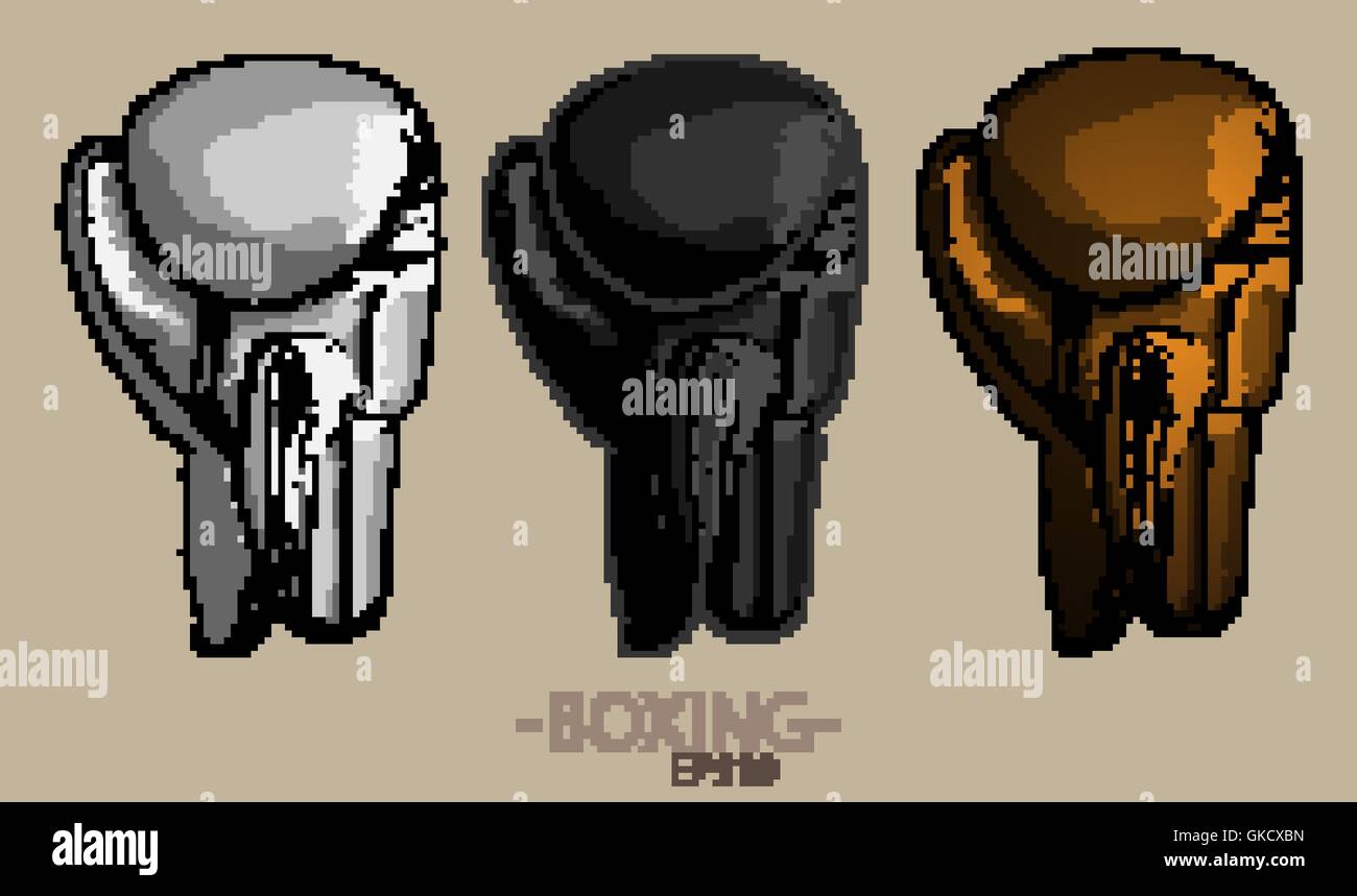 Golden boxing gloves Stock Vector Images - Alamy