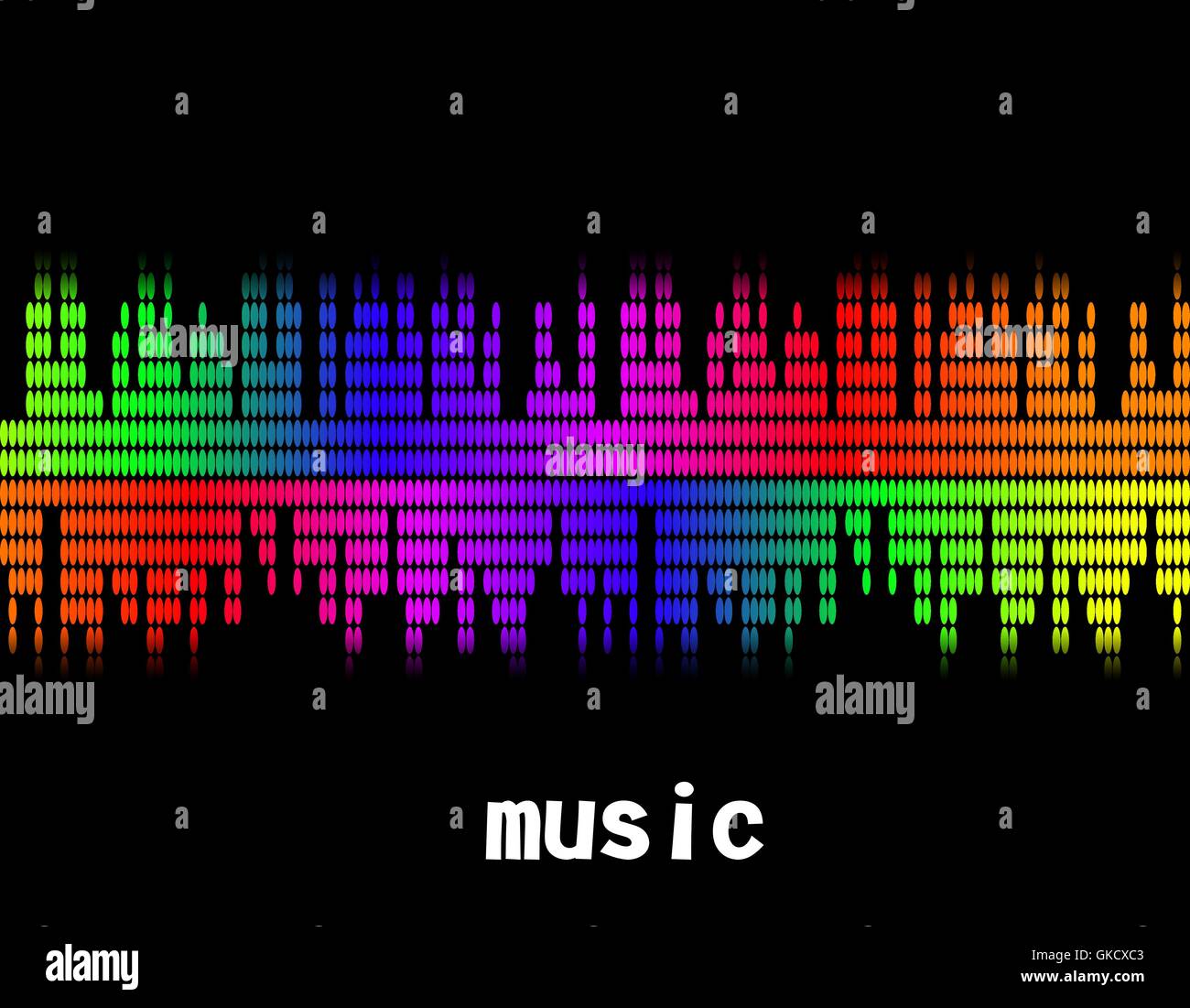 illustration of music colorful equaliser bar in black background Stock ...