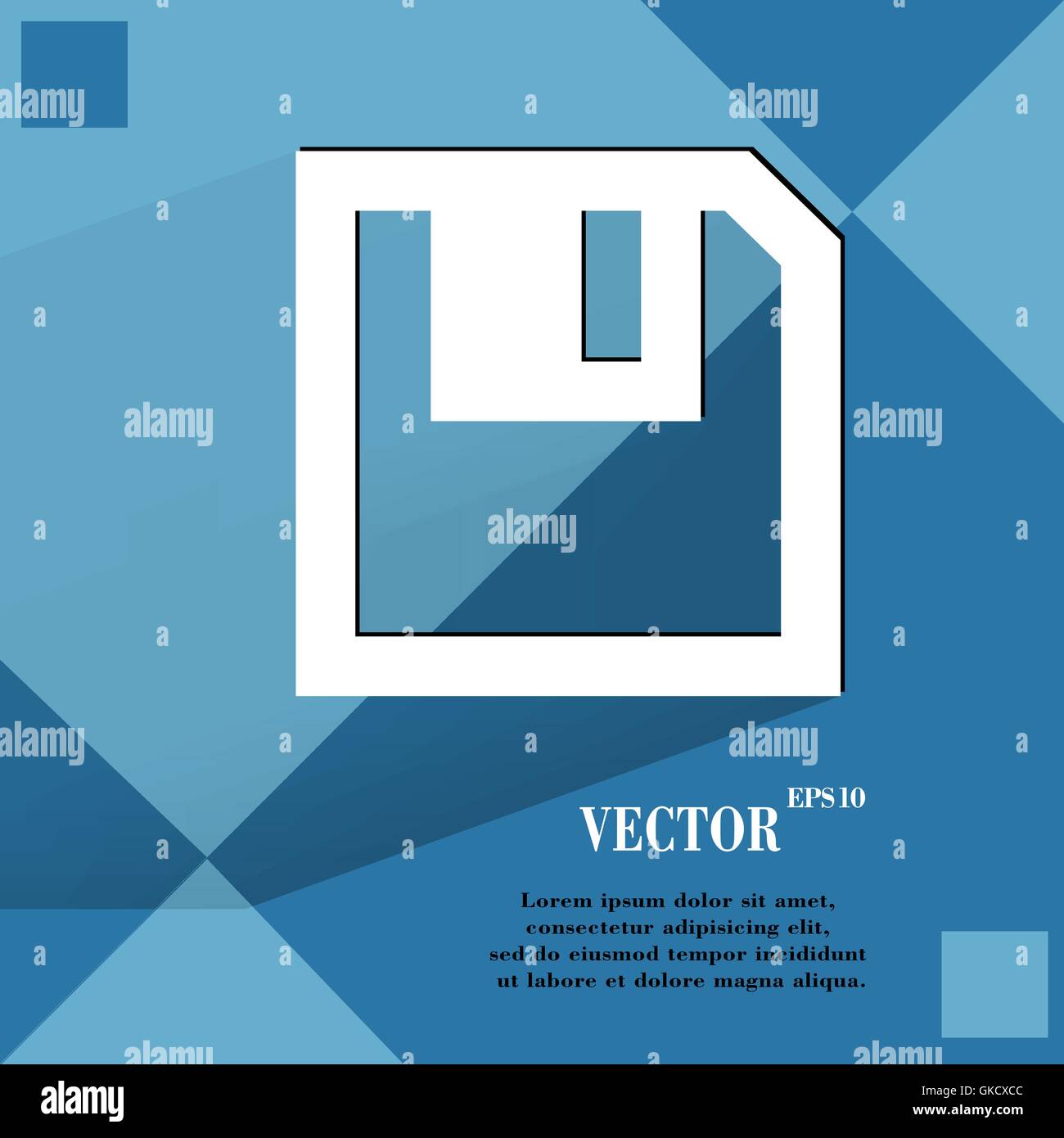 floppy disk. Flat modern web design on a flat geometric abstract background Stock Vector Image ...