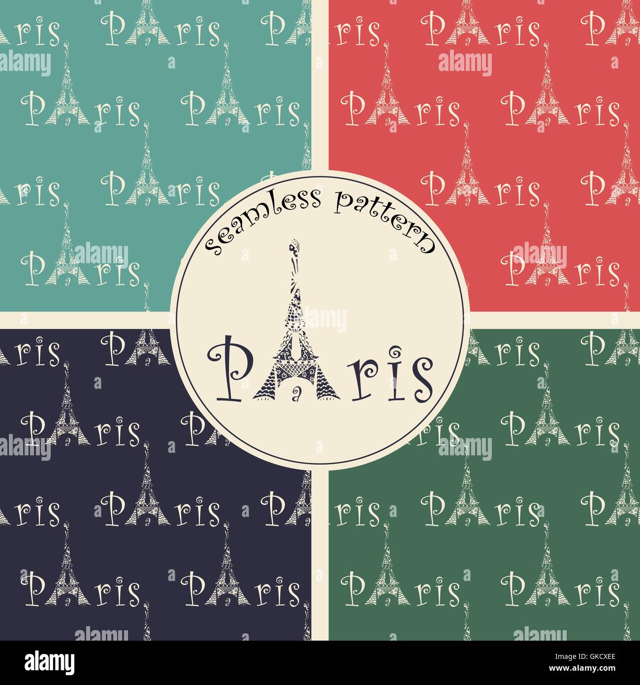 Eiffel tower tower tower tower tower tower tower landmarks Stock Vector ...