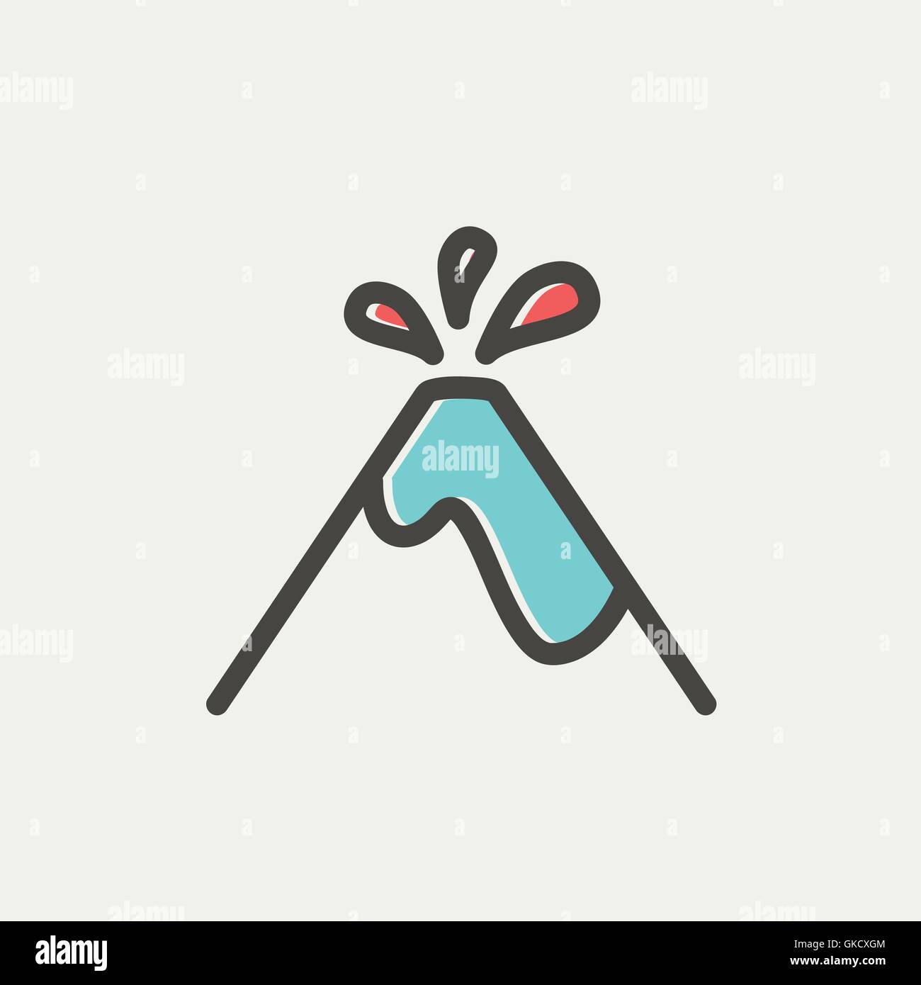 Volcano explosion icon outline Stock Vector Images - Alamy