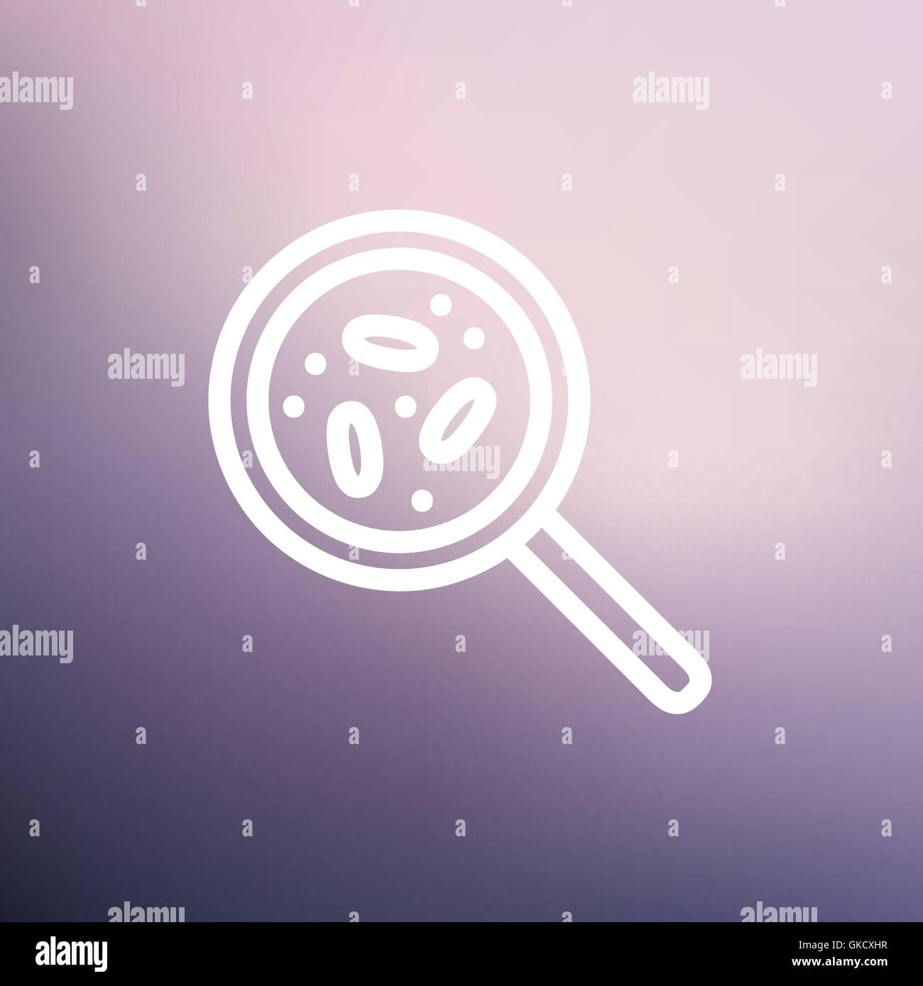 Microorganisms under magnifier thin line icon Stock Vector Image & Art ...