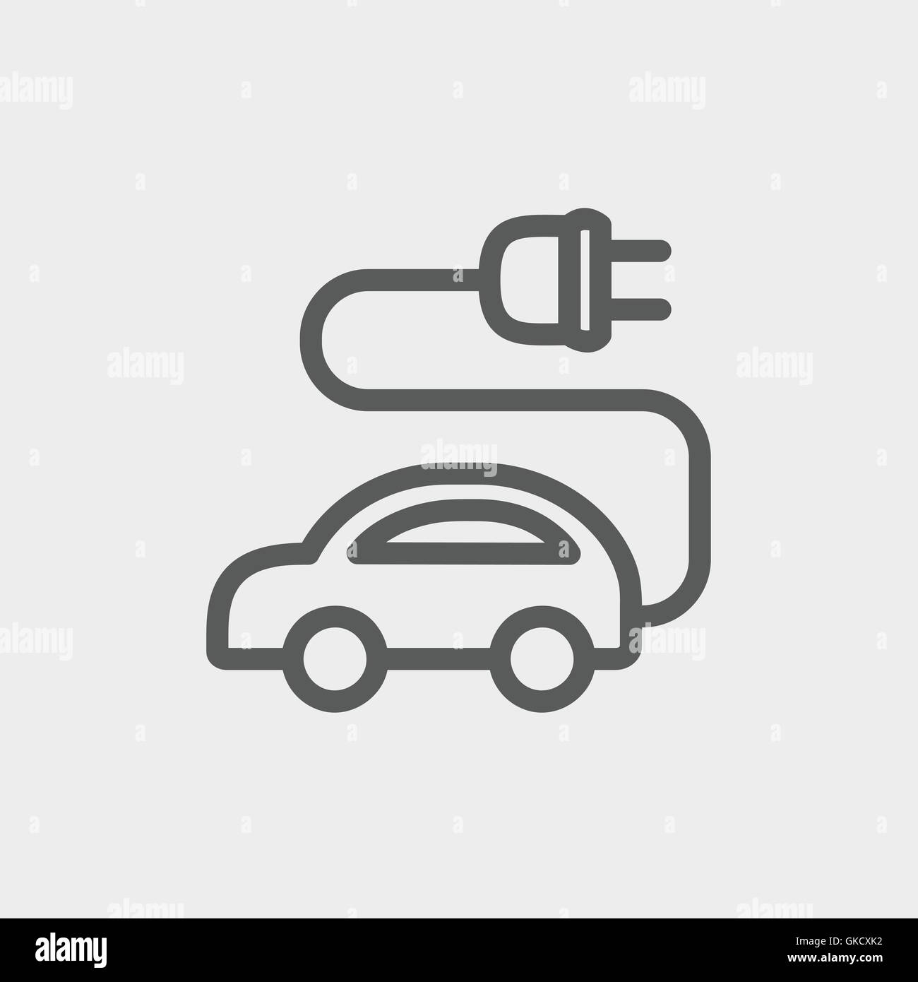 Plug icon in thin Stock Vector Images - Alamy