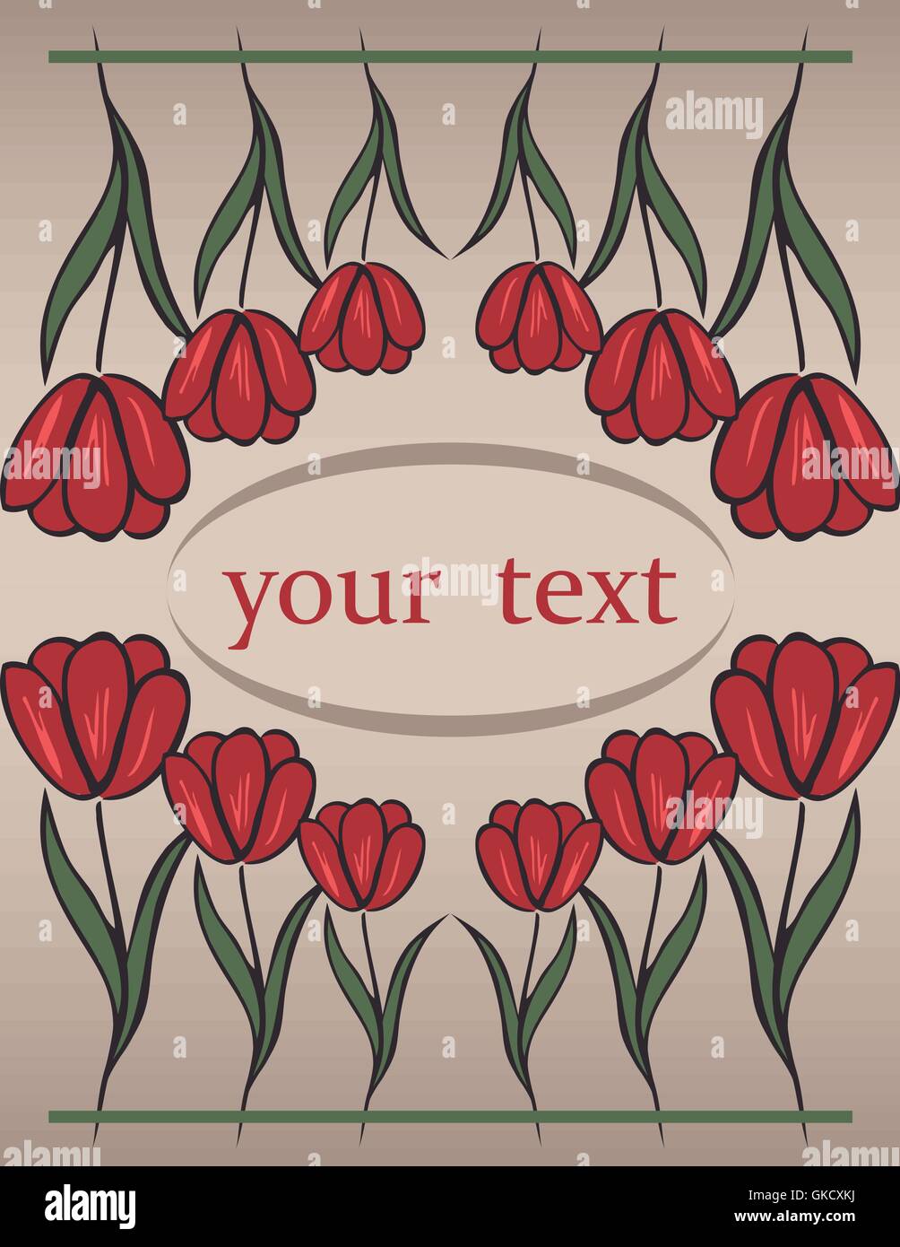 Design red tulip flowers Stock Vector Images - Alamy