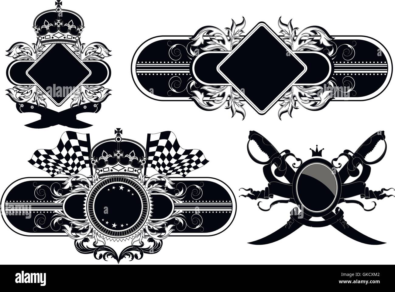 set of ornamental labels Stock Vector Image & Art - Alamy