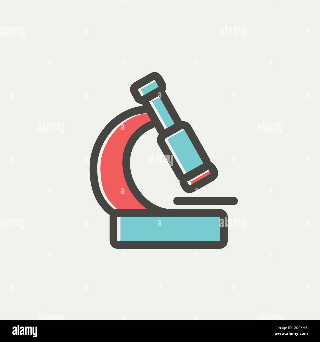 Microscope thin line icon Stock Vector Image & Art - Alamy
