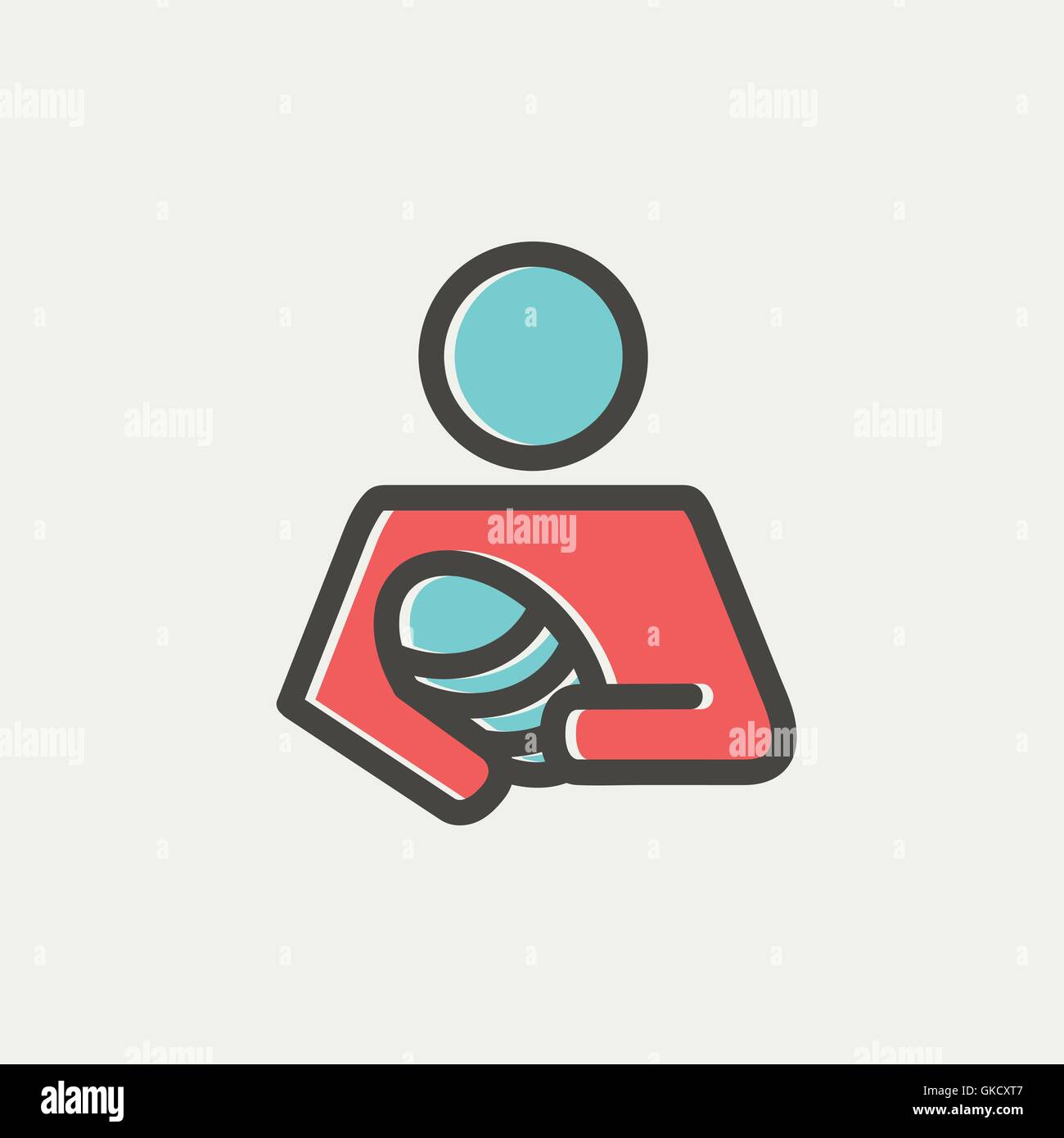 Man carrying a baby thin line icon Stock Vector Image & Art - Alamy