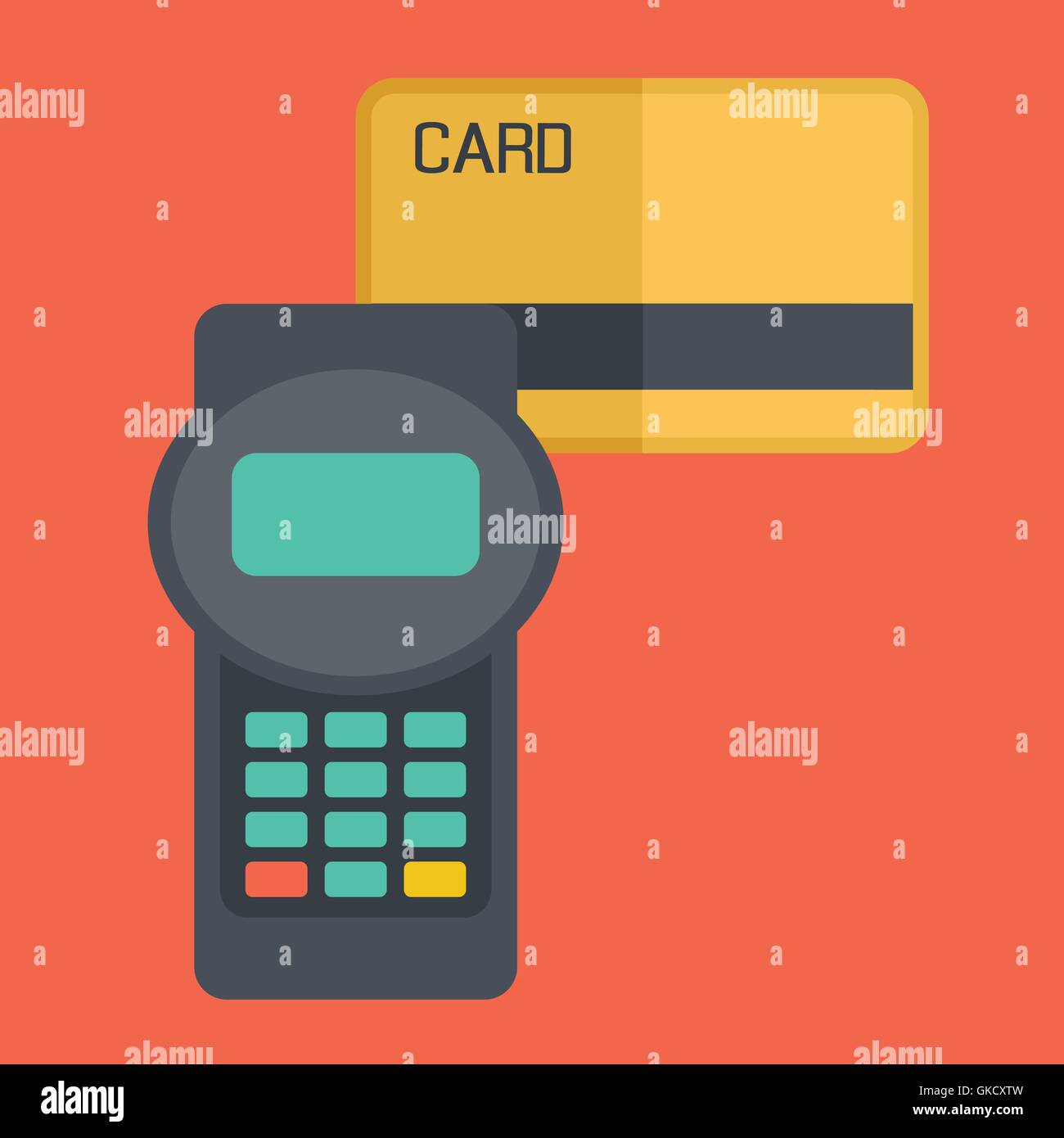 Credit card terminal Stock Vector Images - Alamy