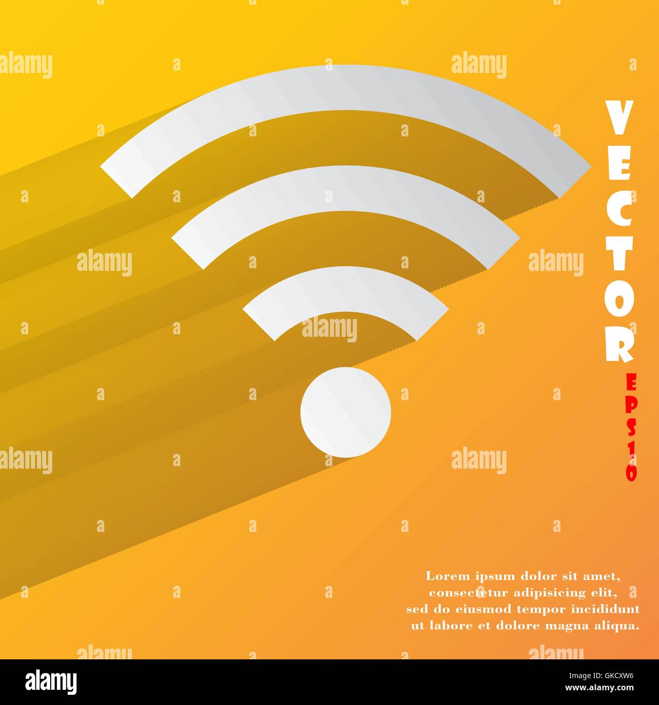 WI-FI. Flat modern web button with long shadow and space for your text ...