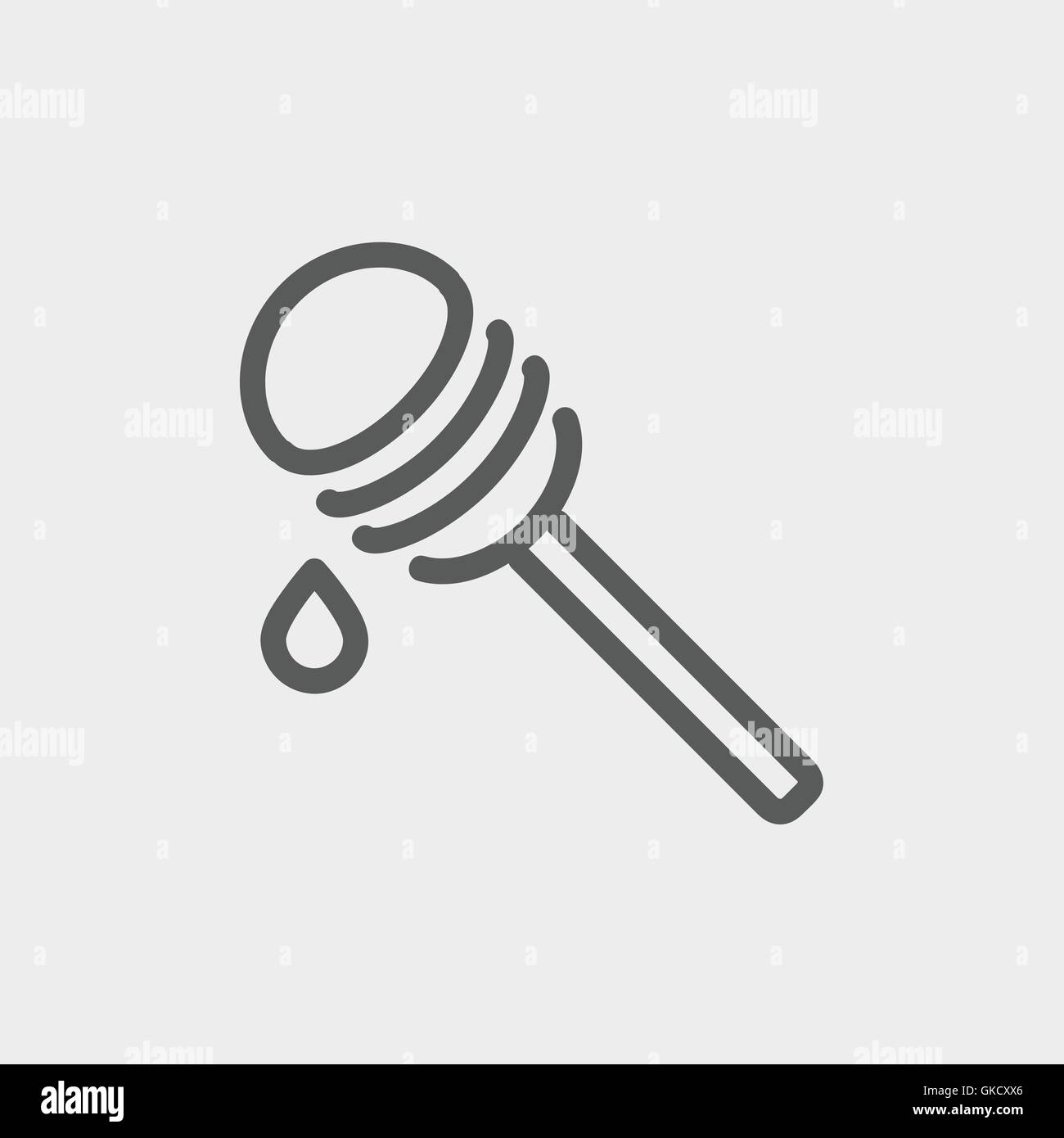 Honey dipper icon linear Stock Vector Images - Alamy