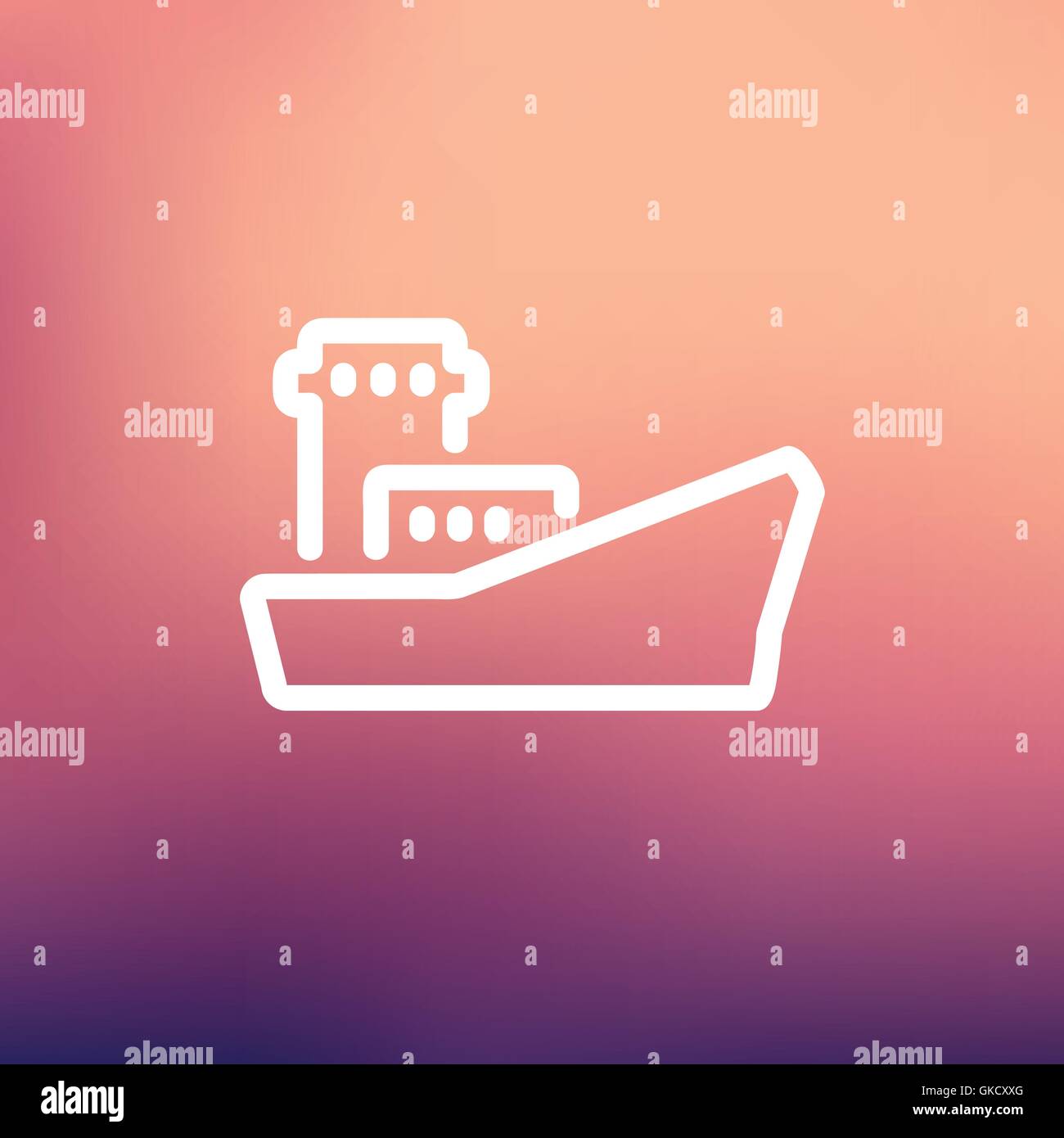 Cargo container ship thin line icon Stock Vector Image & Art - Alamy